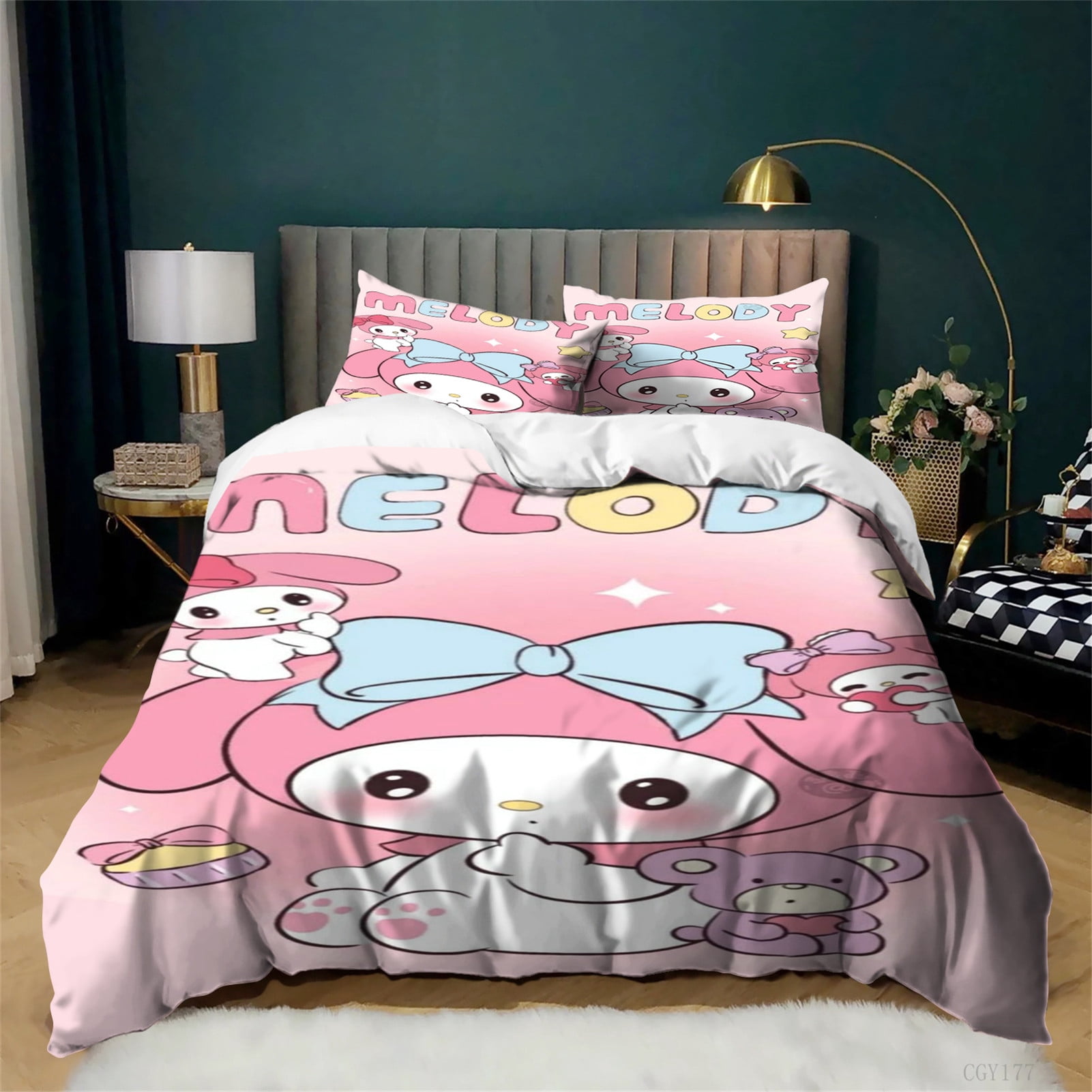 3pcs Melo_dy Duvet Cover Set Cute Kawaii Soft Quilt Cover for All ...