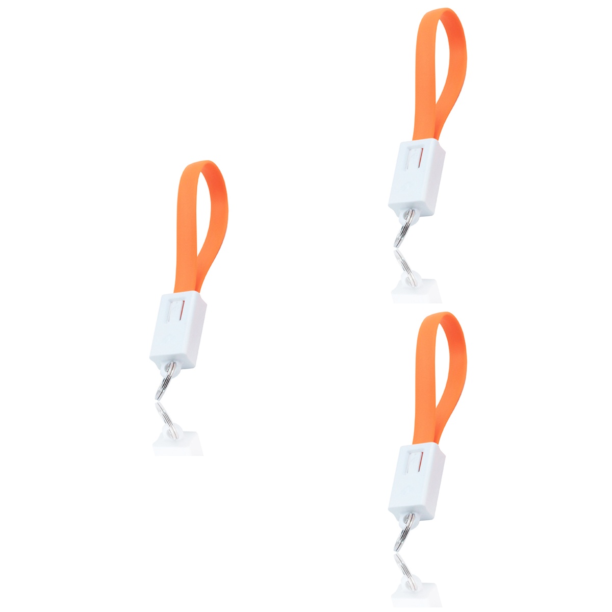 3pcs Micro USB Cable with Keychain Key Ring Data Sync Charging Cord ...