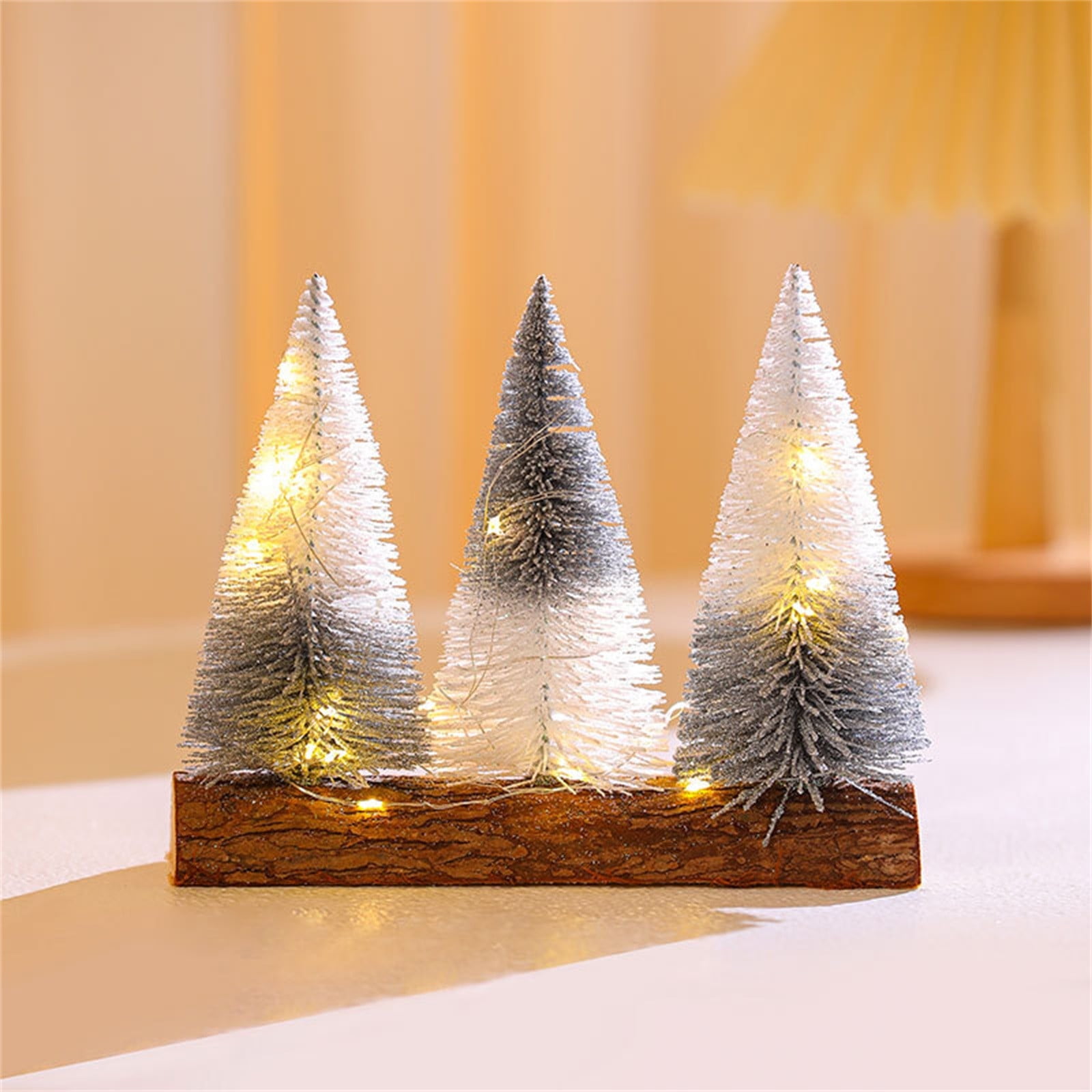 3pcs Mini Christmas Tree Set Tabletop Holiday Decoration for Home ...