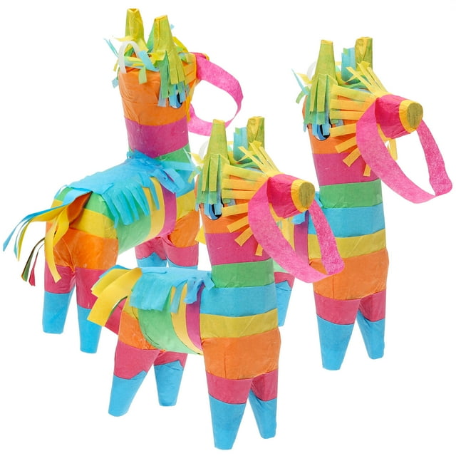 3pcs Mini Donkey Pinatas Cinco de Mayo Fiesta Decorations Pinata Party ...