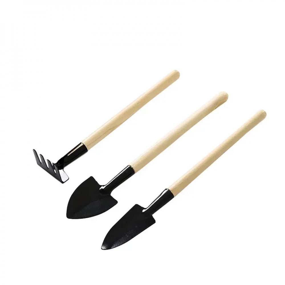 3pcs Mini Horticultural Tools for Gardening Potted Plants Wooden Handle ...