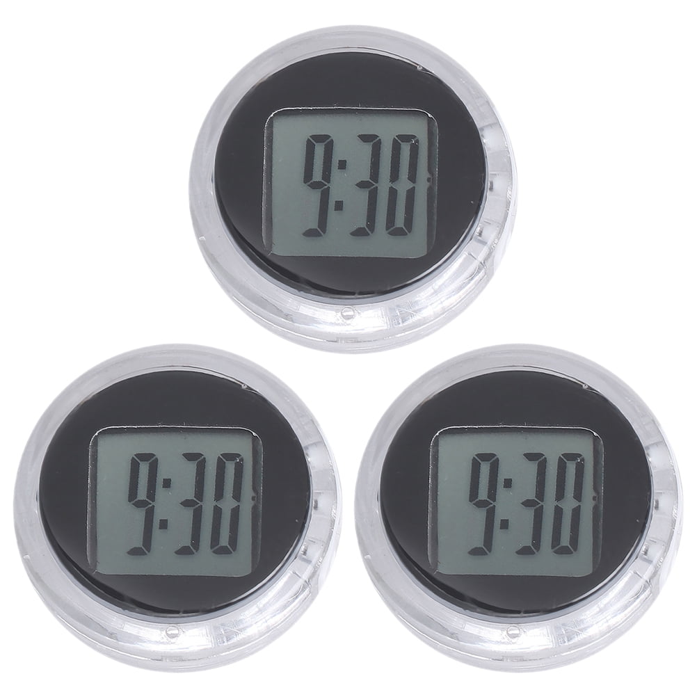 3pcs Mini Motorcycle Clocks Waterproof Stick-On Digital Clock for ...