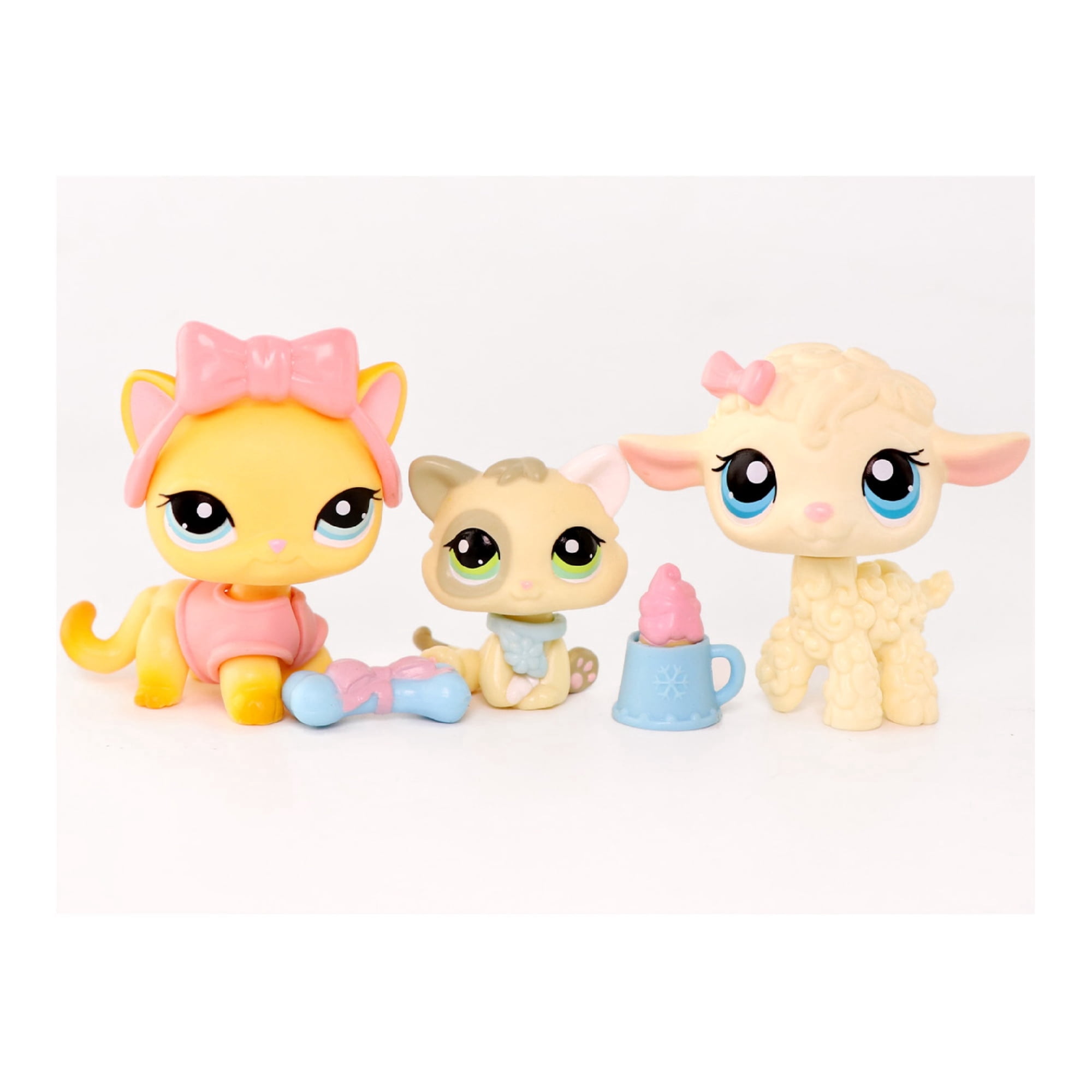 3pcs Mini Pet Set,Lamb #186 Kitten #1074 Shorthair Cat #339 with DIY ...