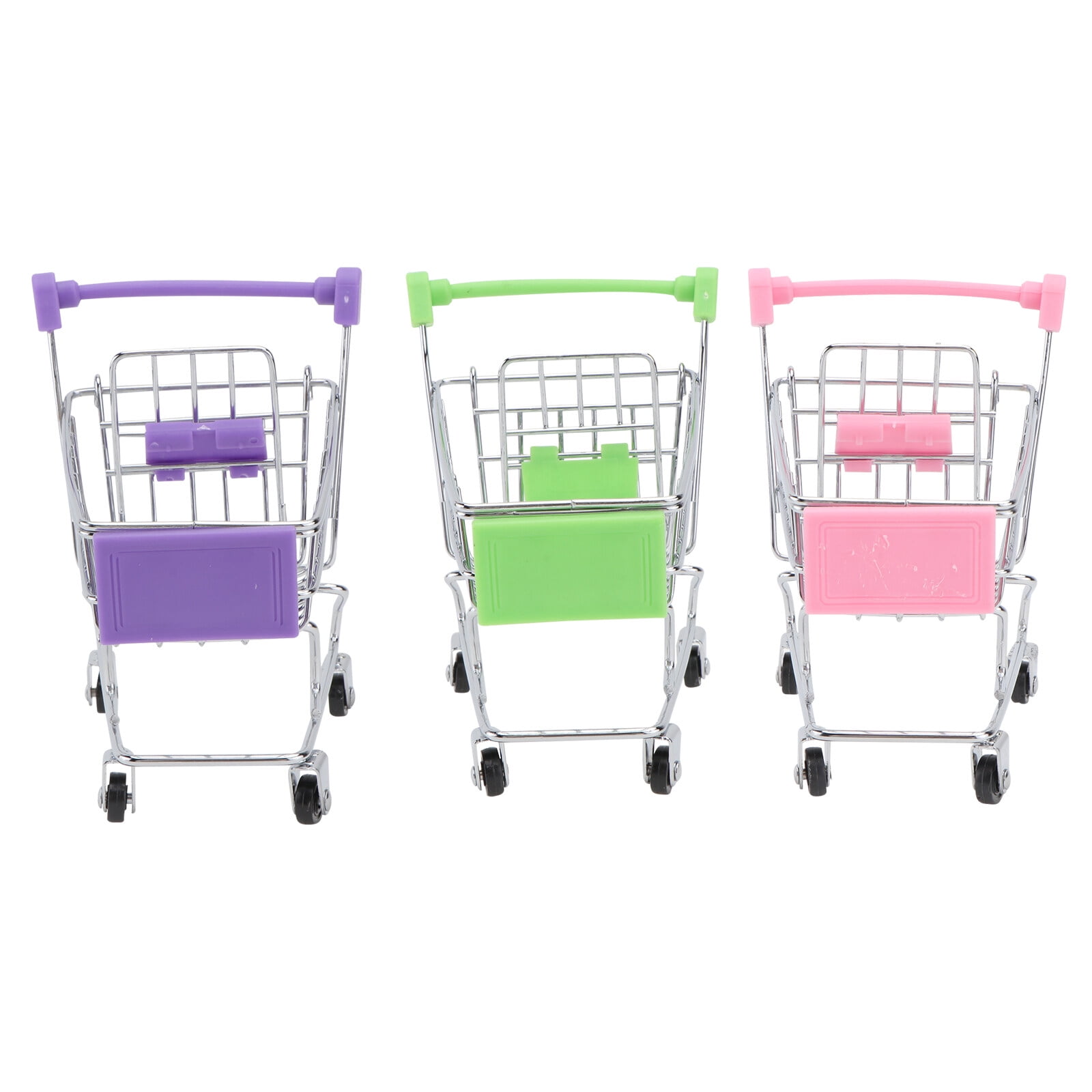 RENACLIPY Mini Shopping Cart Toy for Children 3pcs Set Pretend Trolley ...