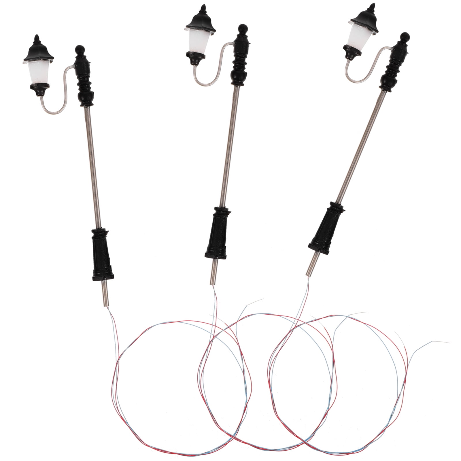 3pcs Miniature Street Lamp Mini Street Light Models Dollhouse Garden ...