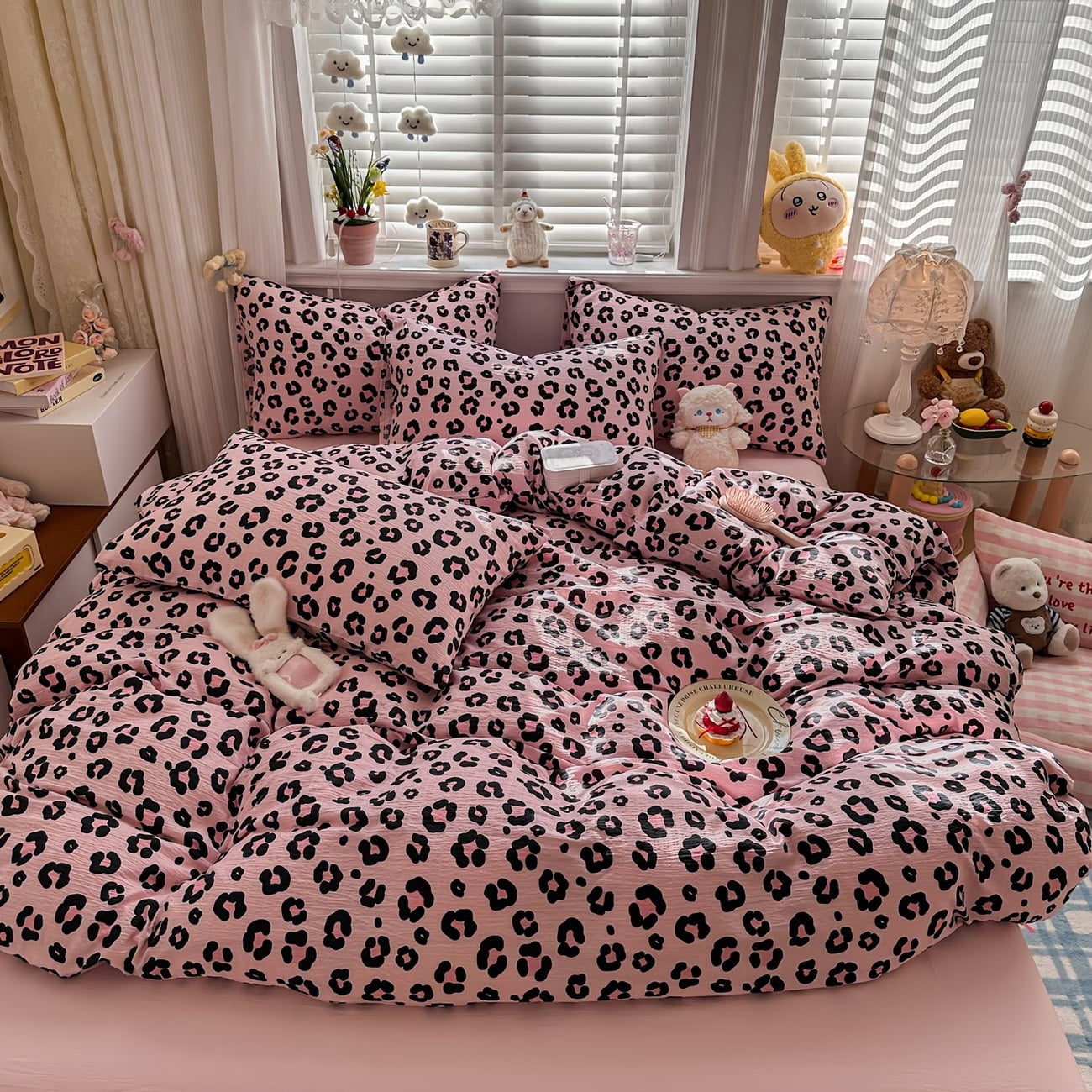3pcs Minimalist Leopard Print Duvet Cover Set - Soft and Cozy Bedding ...