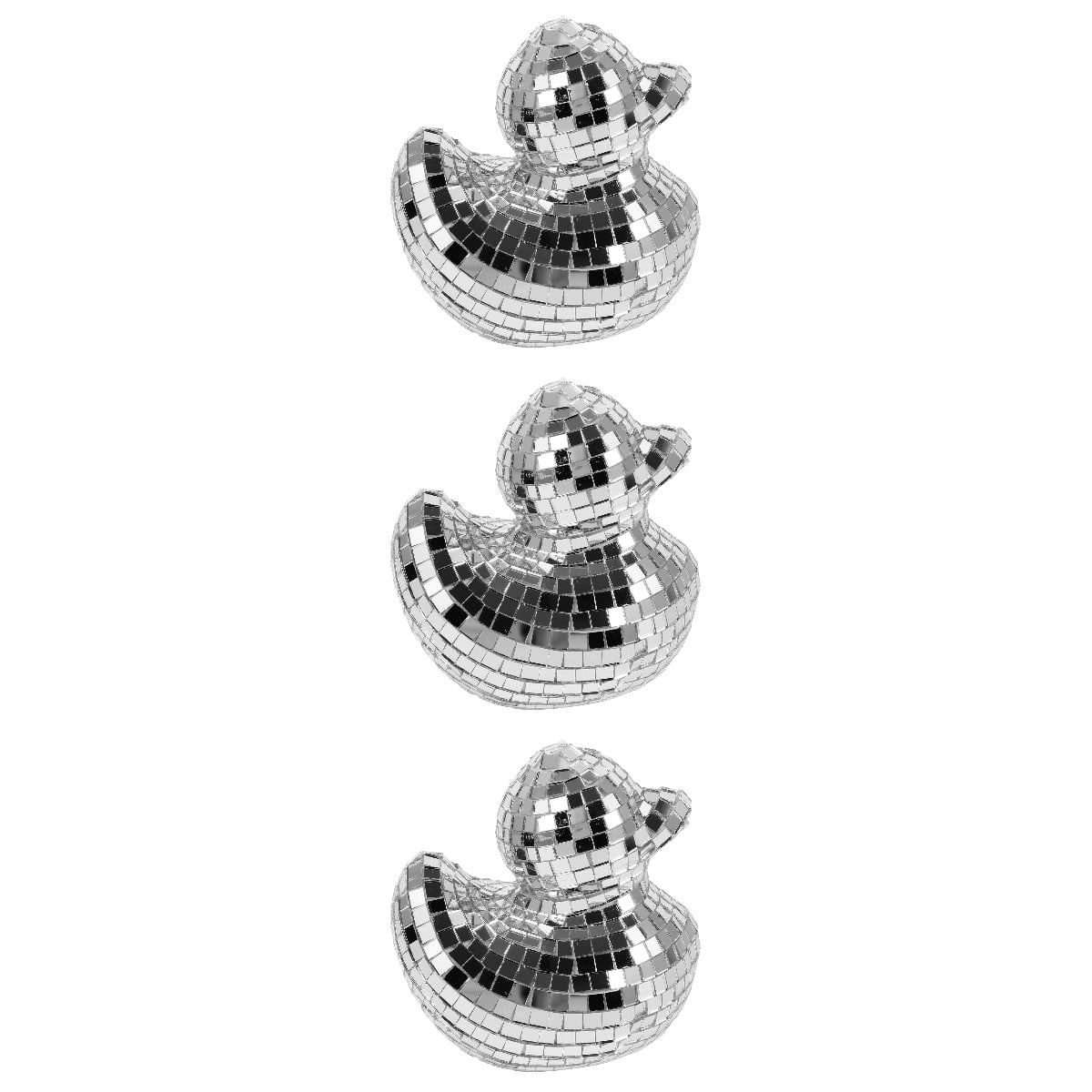 3pcs Mirror Effect Disco Ball Duck Shaped Disco Ball Glass Mirror Duck ...