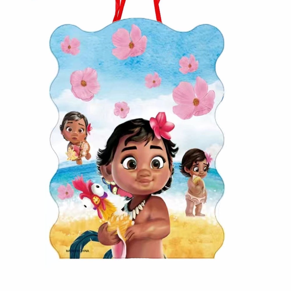 3pcs Moana Anime Pull String Piñata - Candy Filled Safe Birthday Party ...