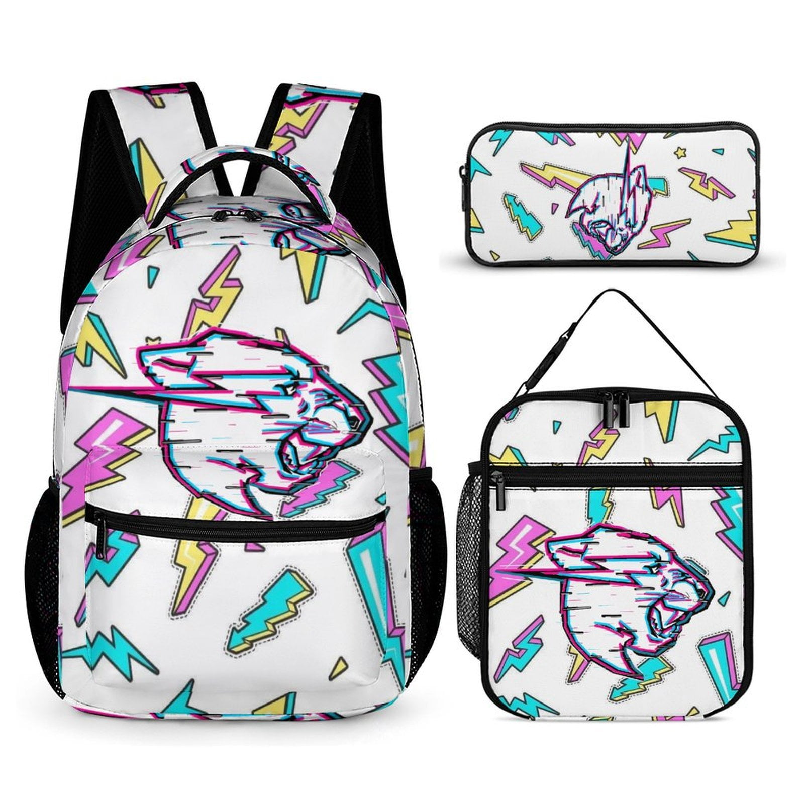 3pcs Mr Beast Lightning Cat Backpack Set, Multi-functional Laptop Bag ...