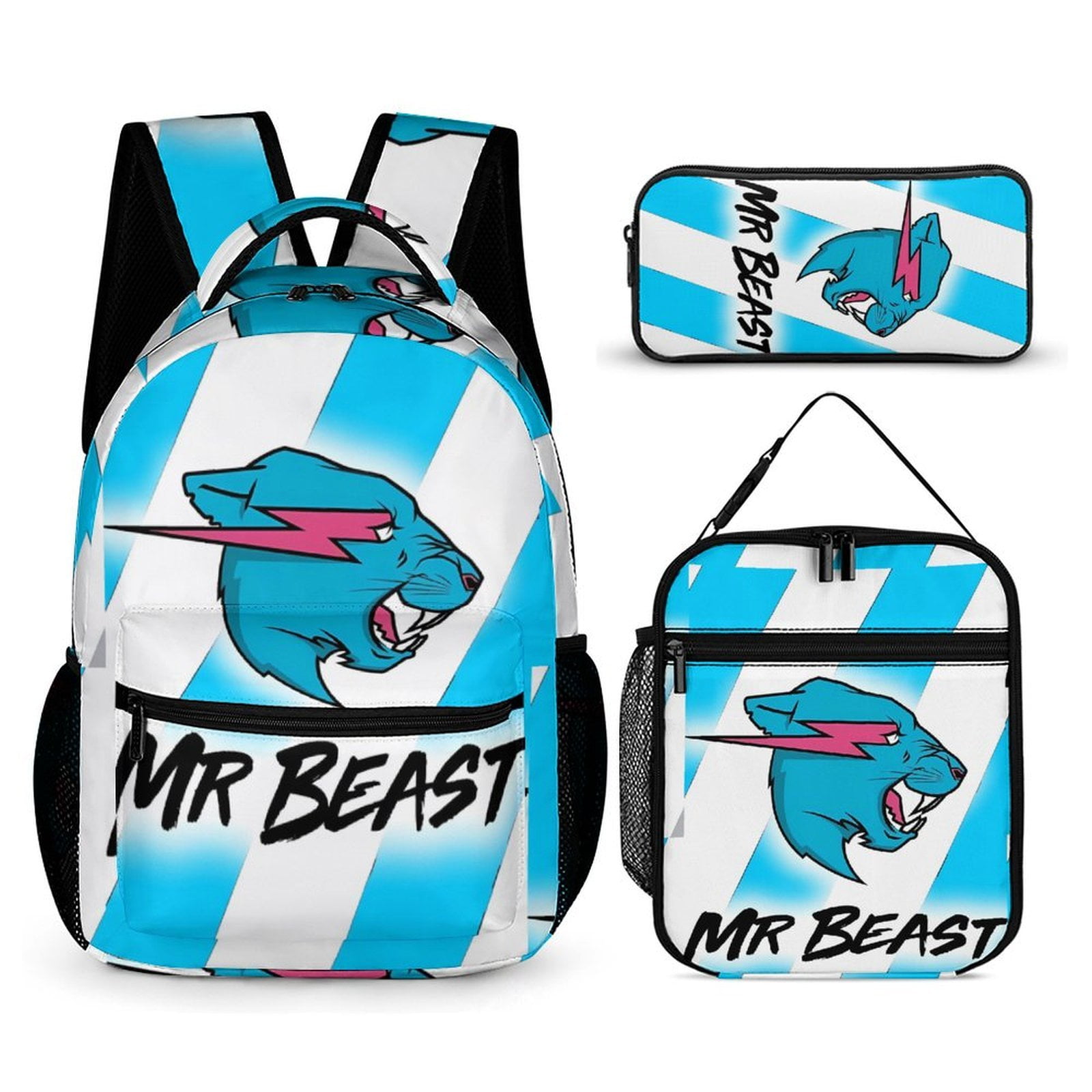 3pcs Mr Beast Lightning Cat Backpack Set, Multi-functional Laptop Bag ...