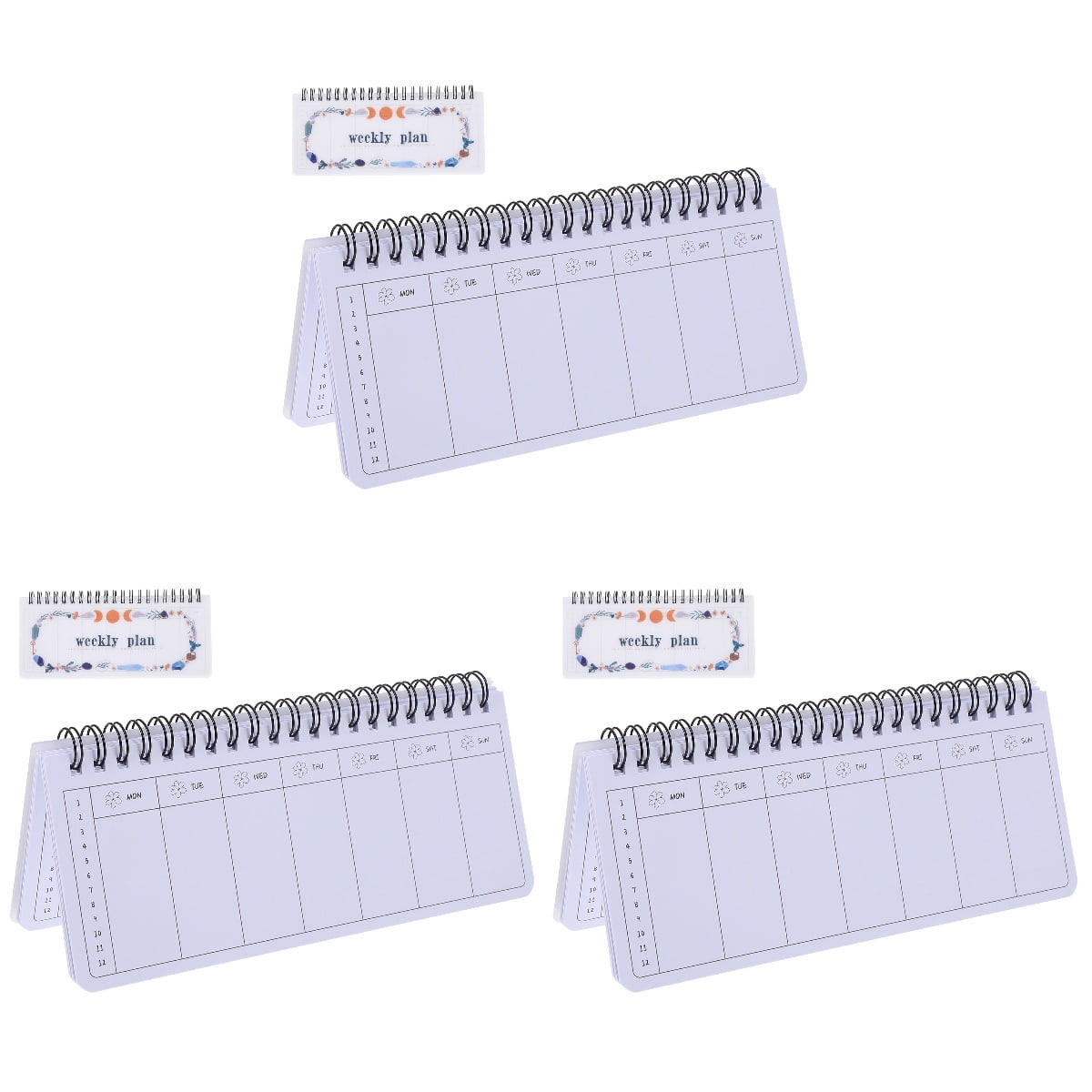 3pcs Multi-Function Note Book Binder Planner Organizer Student Academic ...