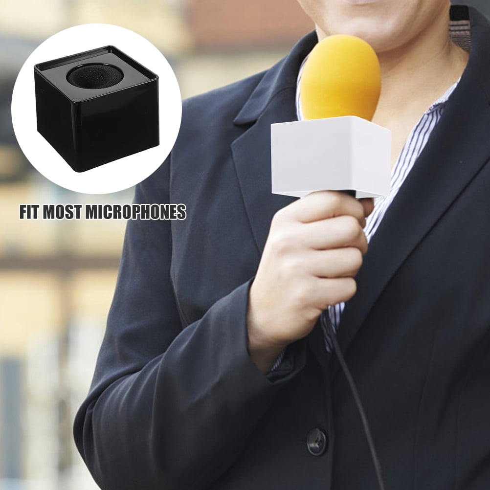 3pcs Multi-Functional Mic Flags Plastic Microphone Logo Station ...