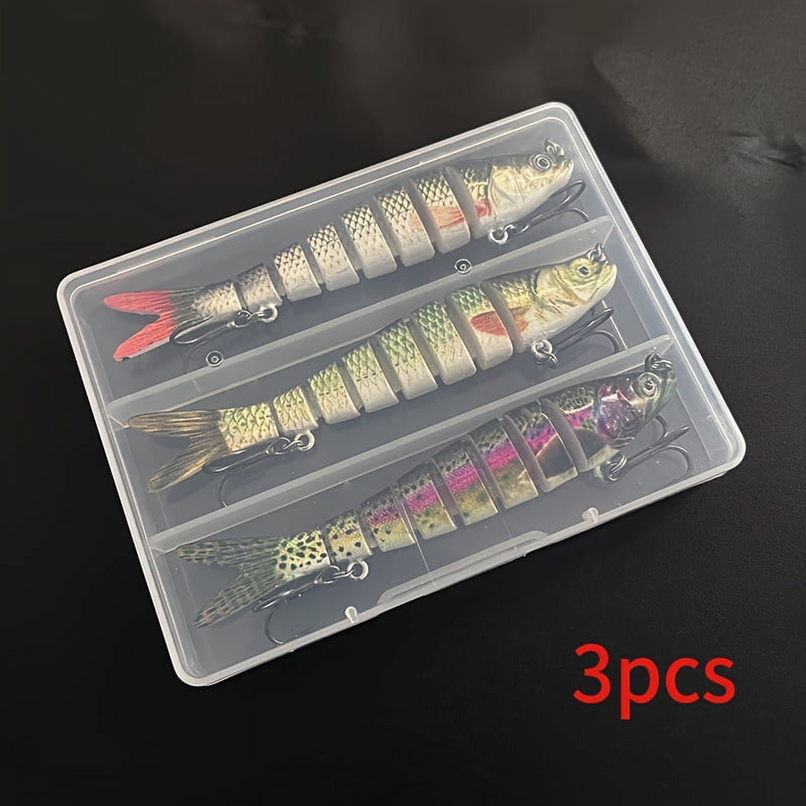 3pcs Multi-Jointed Sinking Fishing Lure Set - 10g Bionic Hard Baits ...