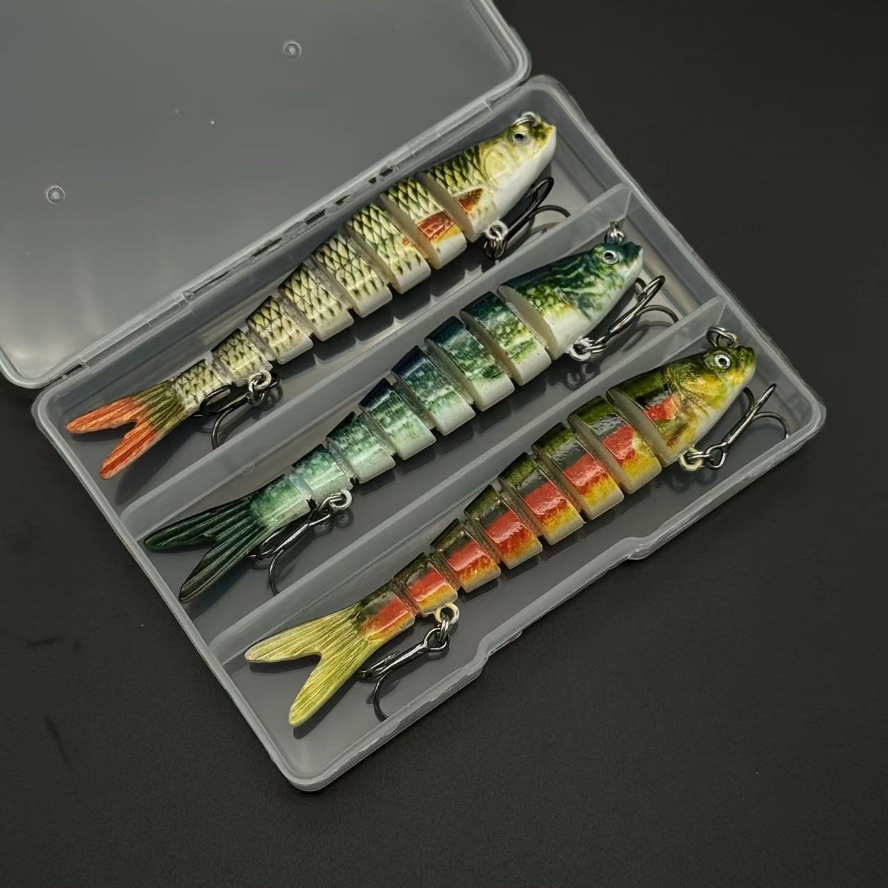 3pcs Multi-Jointed Sinking Fishing Lure Set - 10g Bionic Hard Baits ...