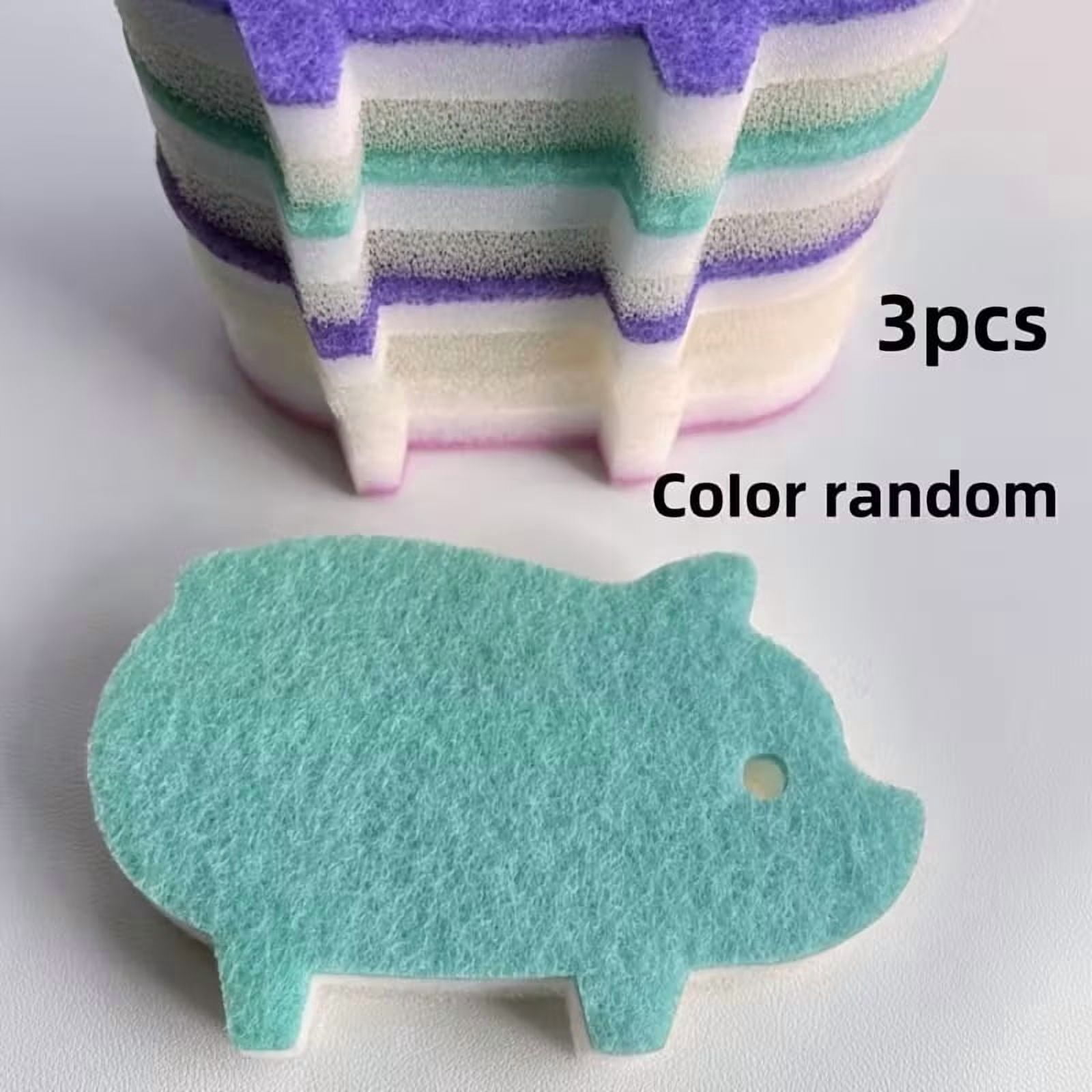 3pcs Multi-Purpose Kitchen Cleaning Sponge Wipes - Non-Stick Oil ...