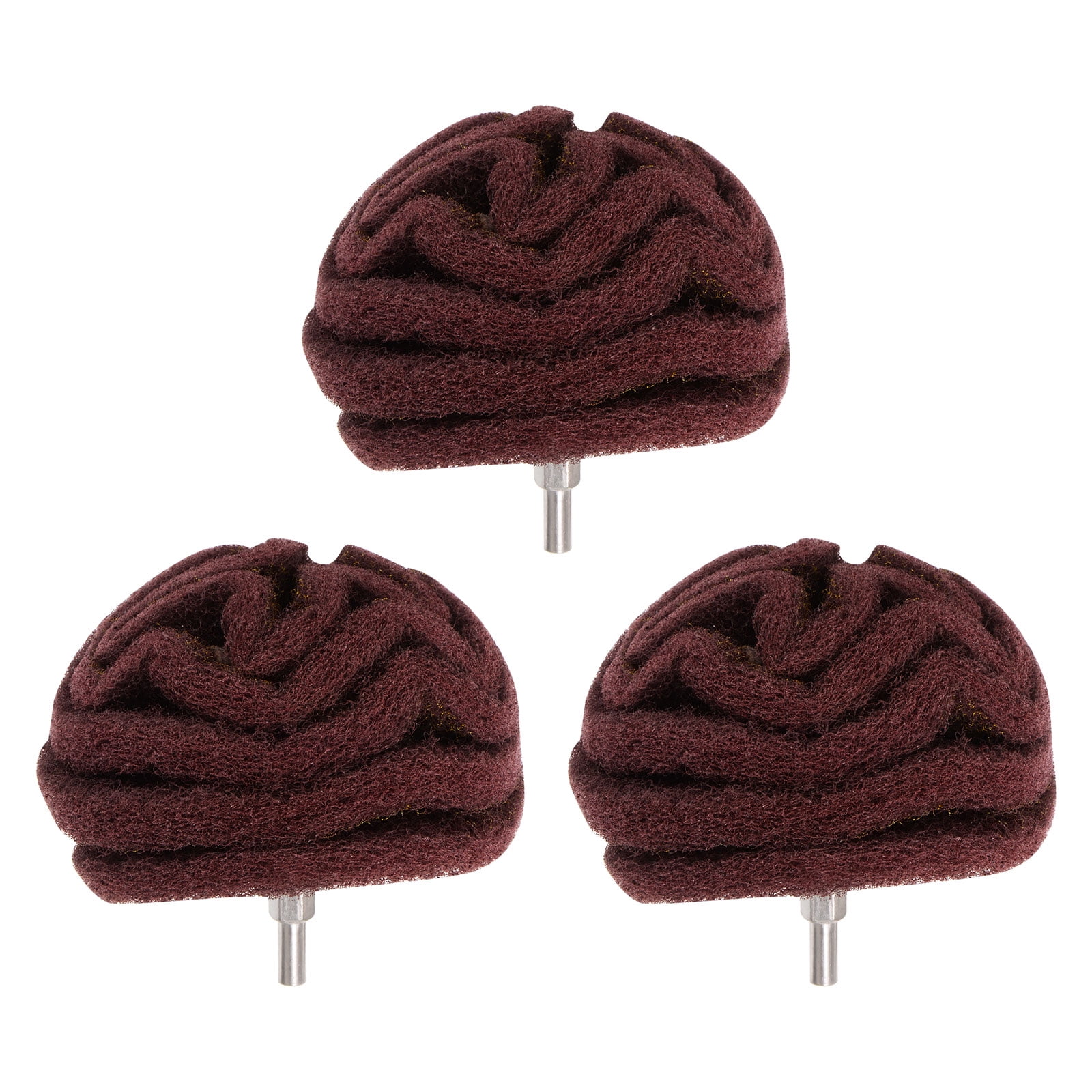 3pcs Mushroom Buffing Wheel for Drill 100mm x 25mm 320 Grit 1/4" Shank ...