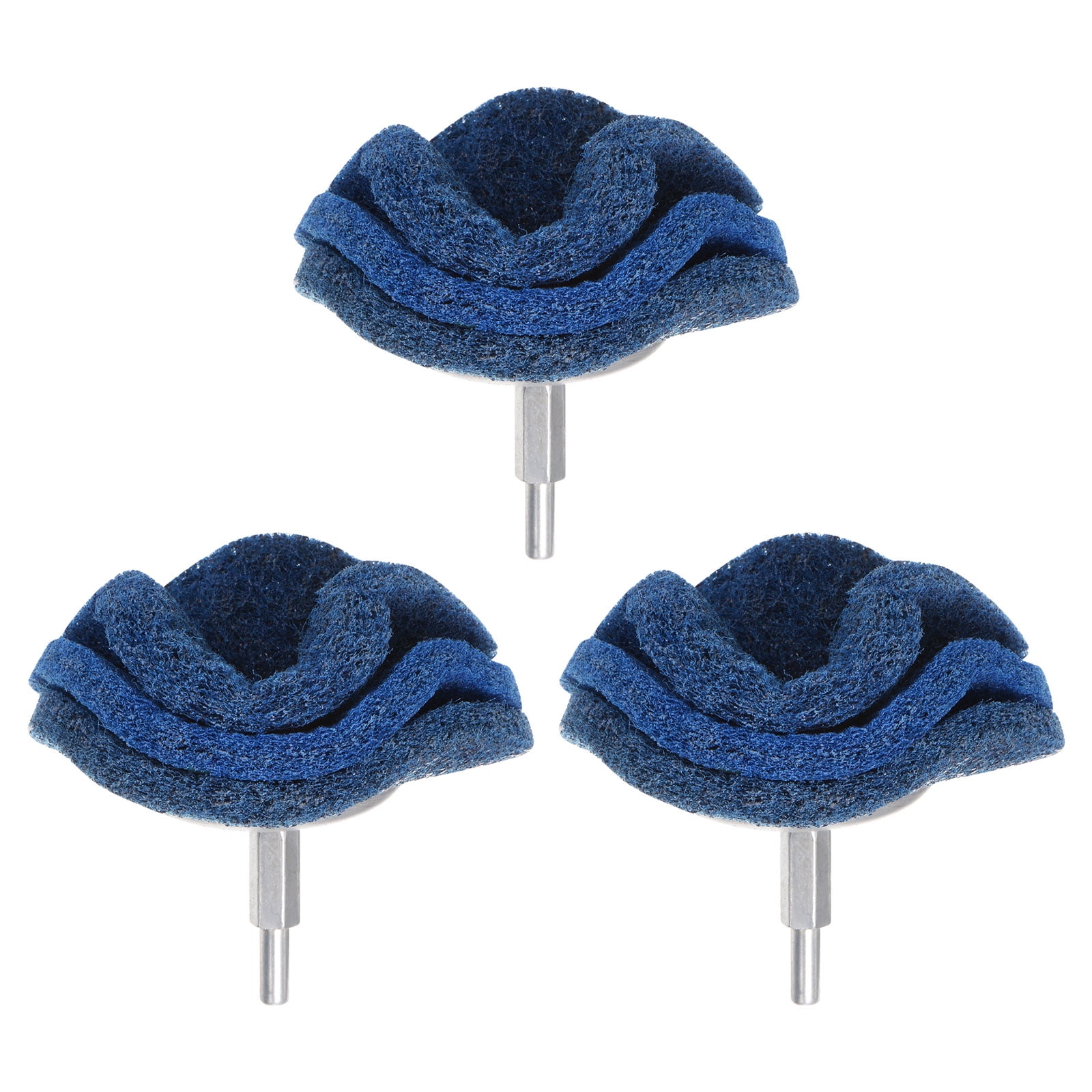 3pcs Mushroom Buffing Wheel for Drill 100mm x 45mm 120 Grit 1/4" Shank ...