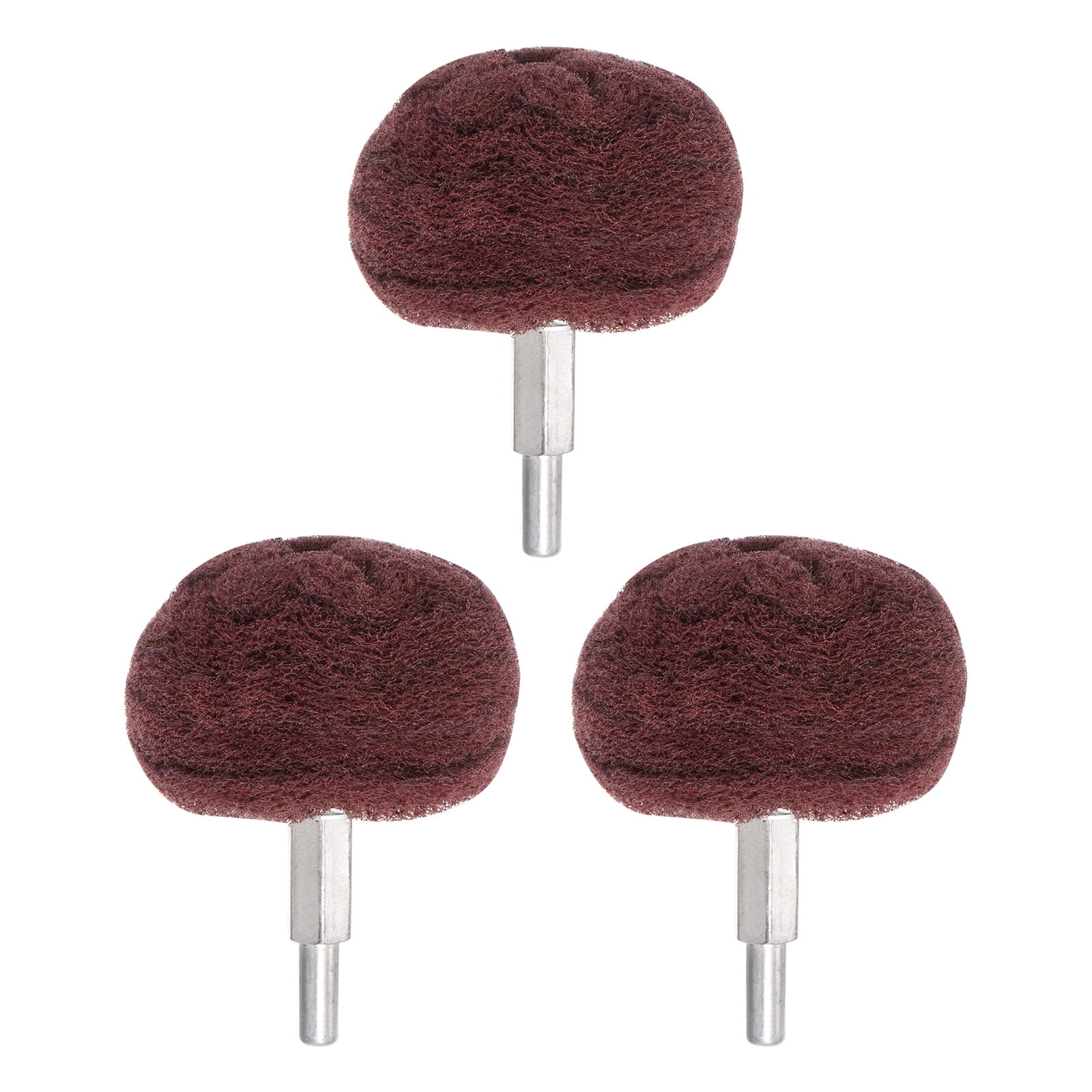 3pcs Mushroom Buffing Wheel for Drill 50mm x 25mm 320 Grit 1/4" Shank ...
