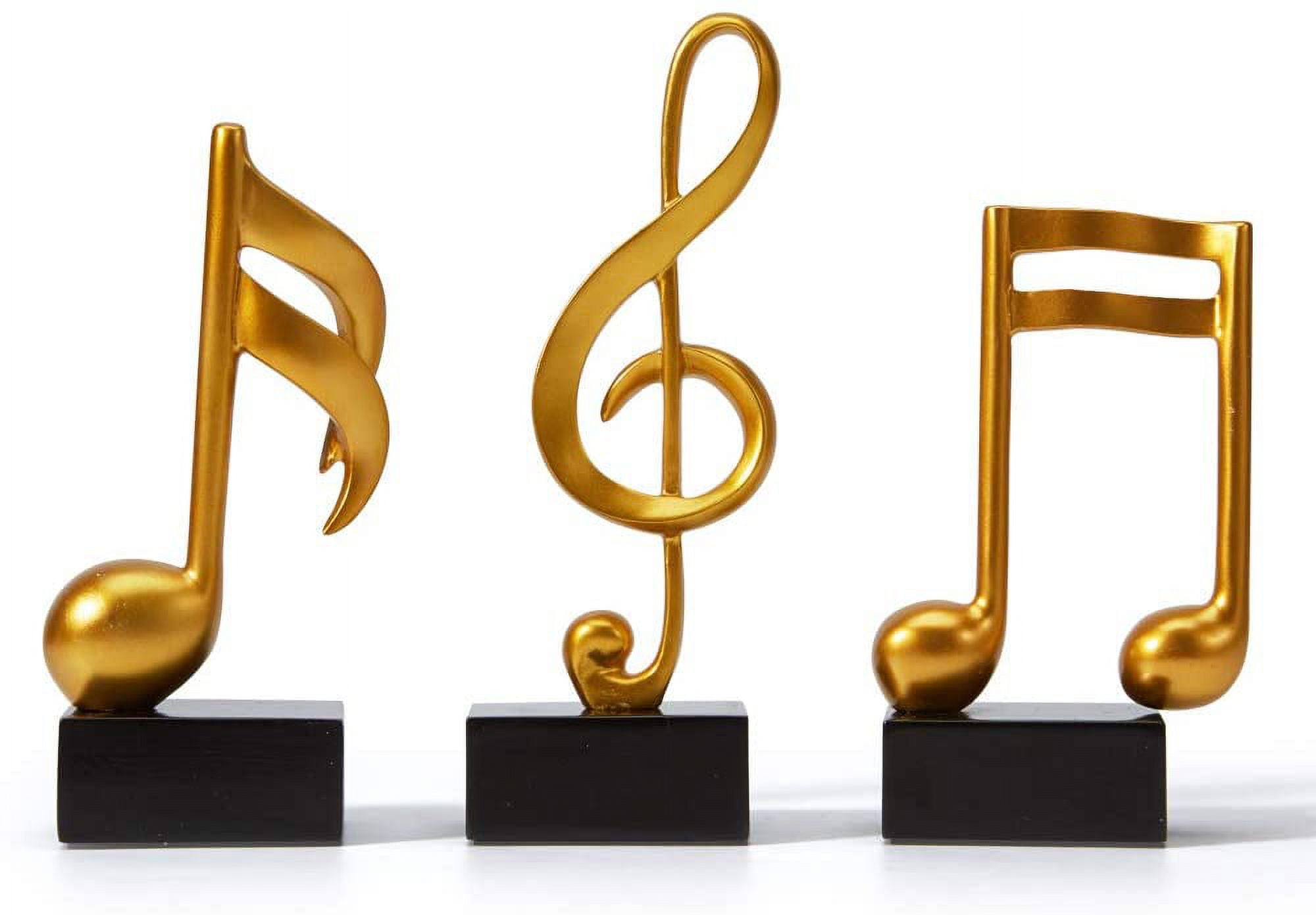 3pcs Music Note Decor Gifts Musical Figurine Modern Statue Sculpture ...