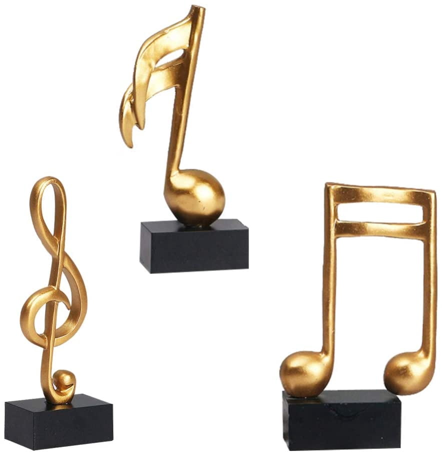 3pcs Music Note Decor Musical Note Figurines Tabletop Musical ...