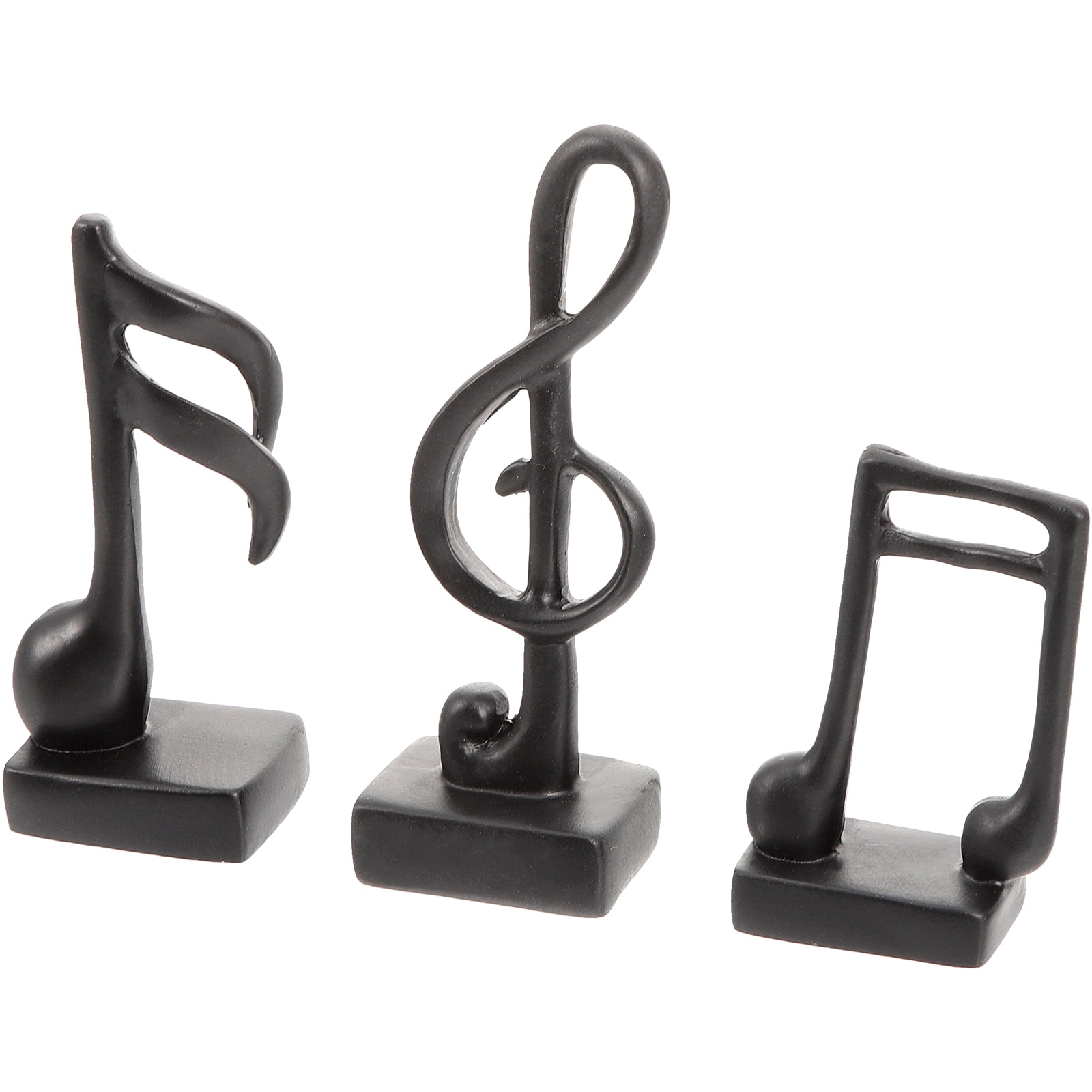 3pcs Music Note Statues Musical Table Centerpieces Desktop Resin Crafts ...
