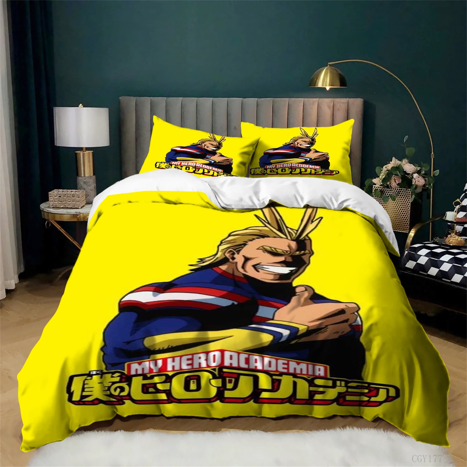 3pcs My Hero Academia Bedding Set Anime Light-Weight Quilt Cover ...