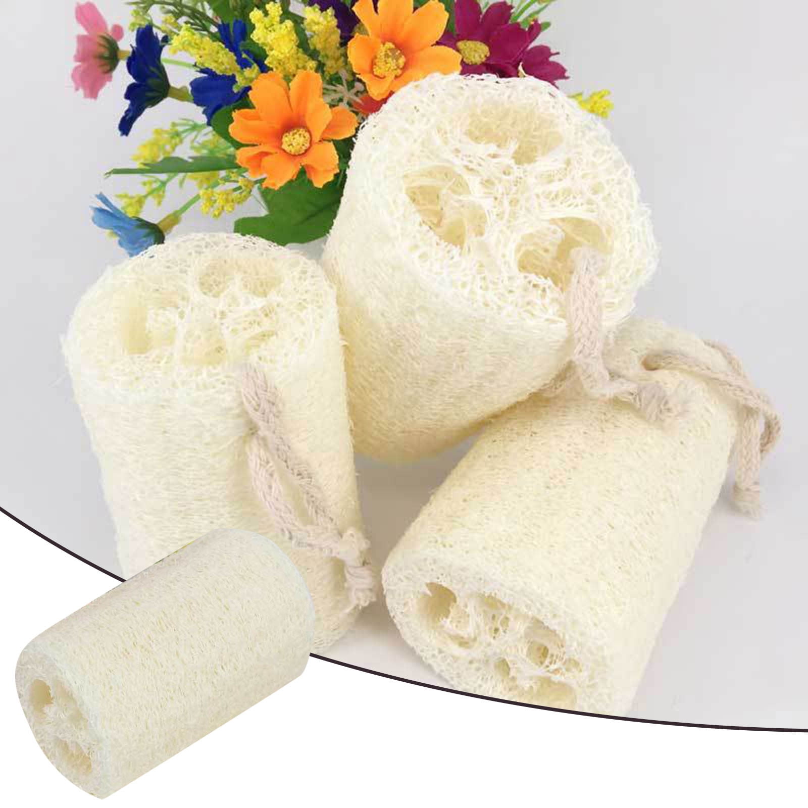 3pcs Natural Loofah Sponge Exfoliating Body Scrubber for Women & Men ...