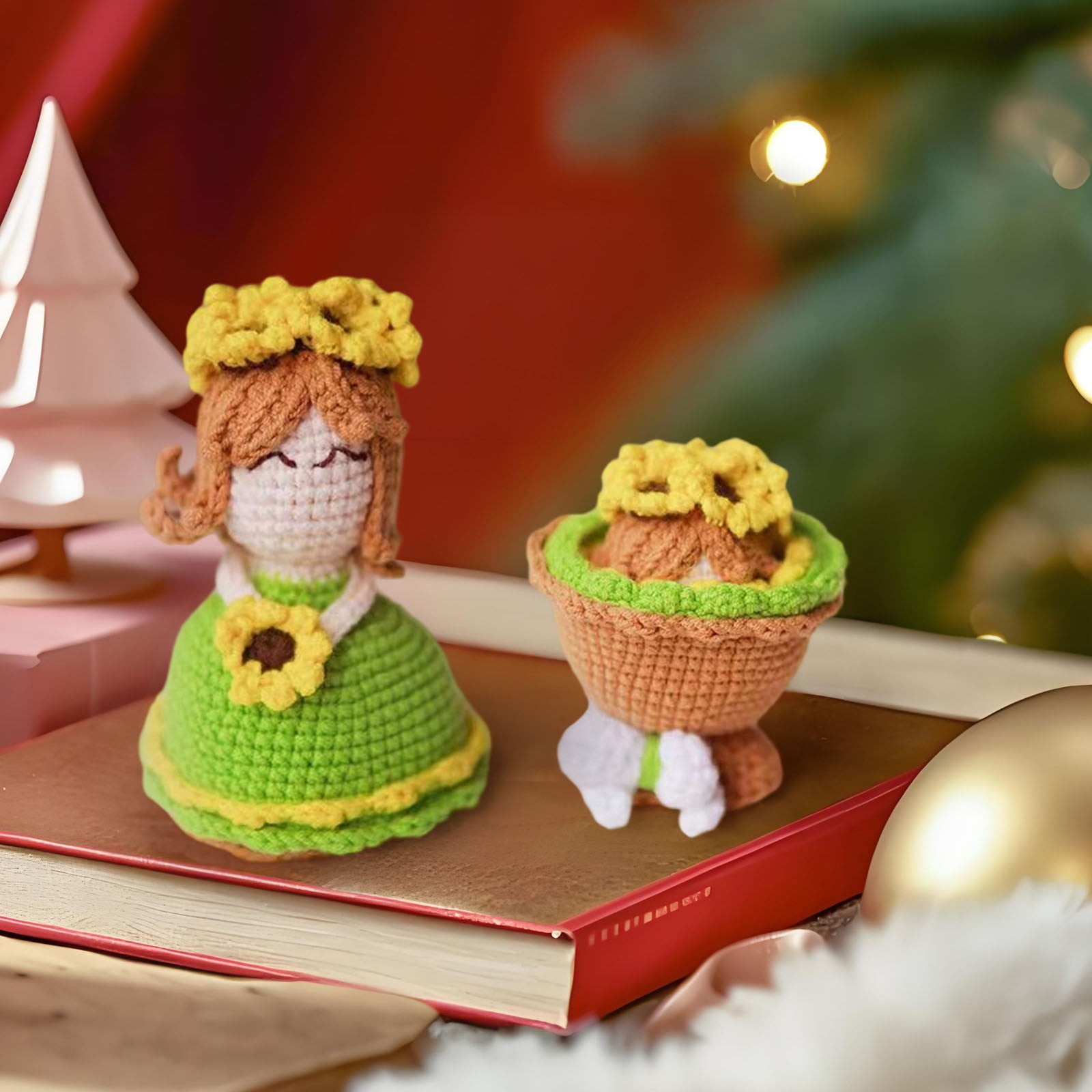 3pcs New Reversible Crochet Bouquet Flower Doll, Cute Handmade Bride ...