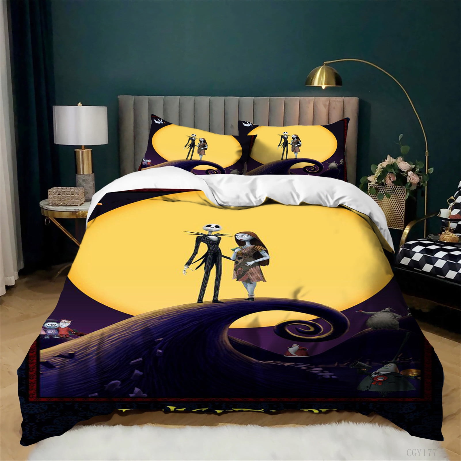 3pcs Nightmare Christmas Bedding Set for Boys Girls Light-Weight Quilt ...