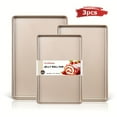 3pcs Nonstick Kitchen Oven Baking Pans - Premium & Stylish Non-Stick ...