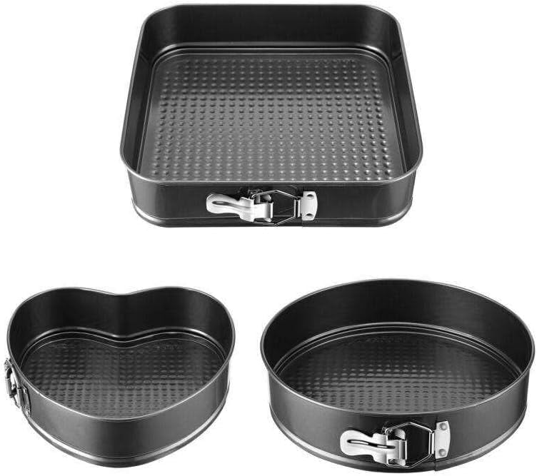 3pcs Nonstick Spring-form Round Cake Pan Cheesecake Pan Loose Base 9/10 ...