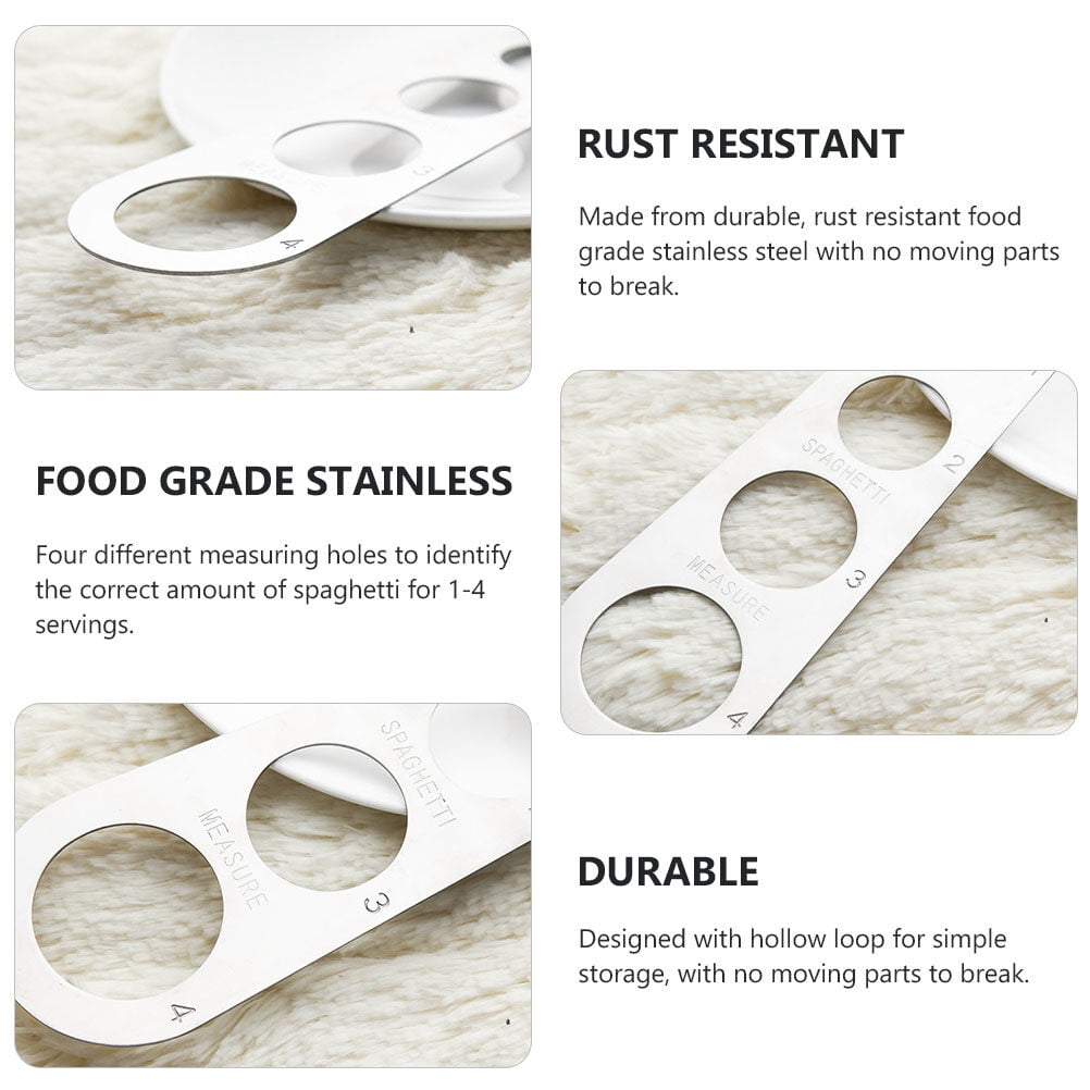 3pcs Noodle Measuring Ruler Stainless Steel Spaghetti Mass Measuring ...