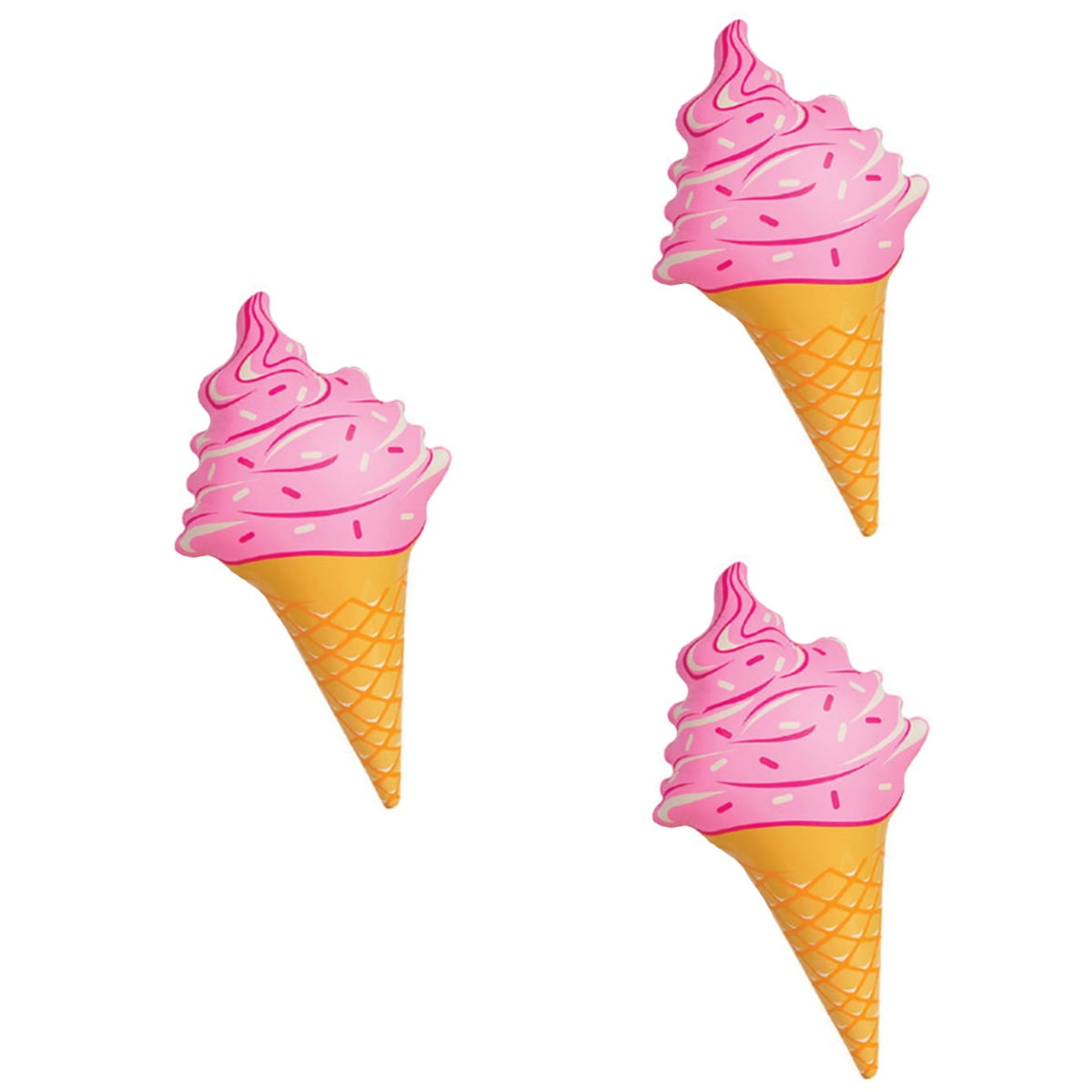 TAILTOSS Inflatable Ice Cream Cone Float 35.37X20.44X1.79in 3Pcs Pool ...