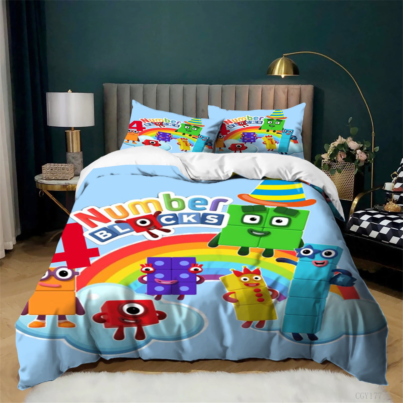 3pcs Numberblocks Bedding Set Soft Comfortable Duvet Cover Set for ...