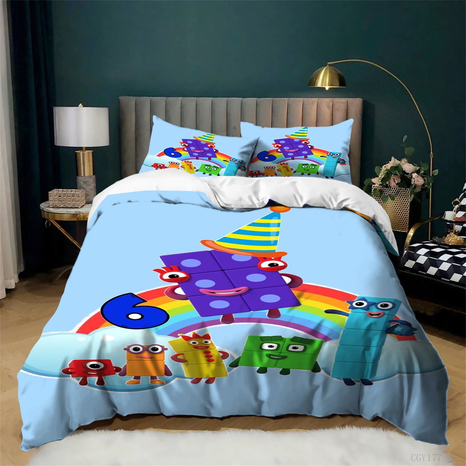 3pcs Numberblocks Bedding Set Soft Comfortable Duvet Cover Set for ...