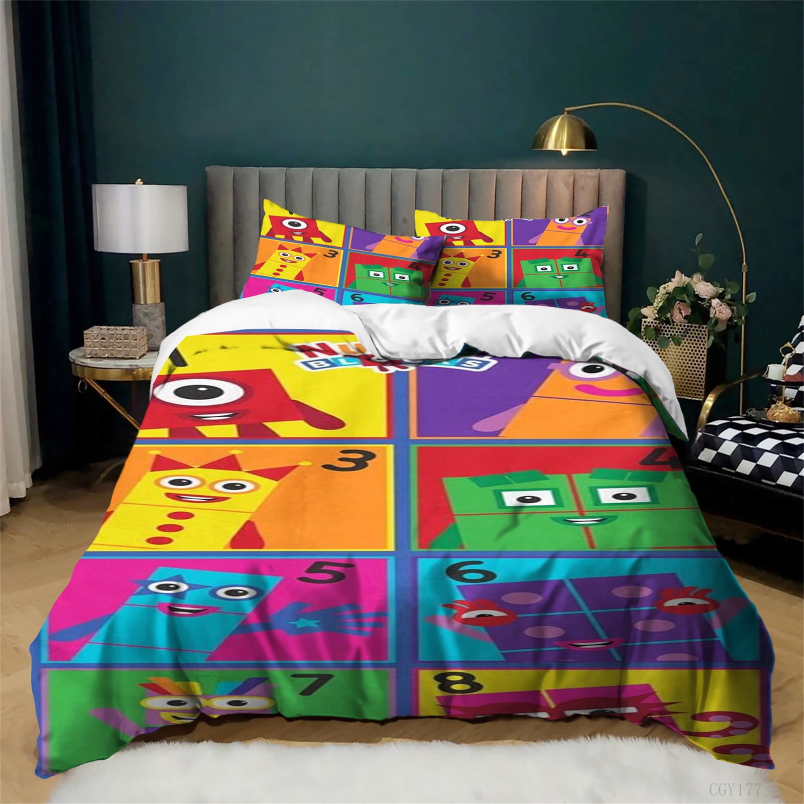 3pcs Numberblocks Bedding Set Soft Comfortable Duvet Cover Set for ...