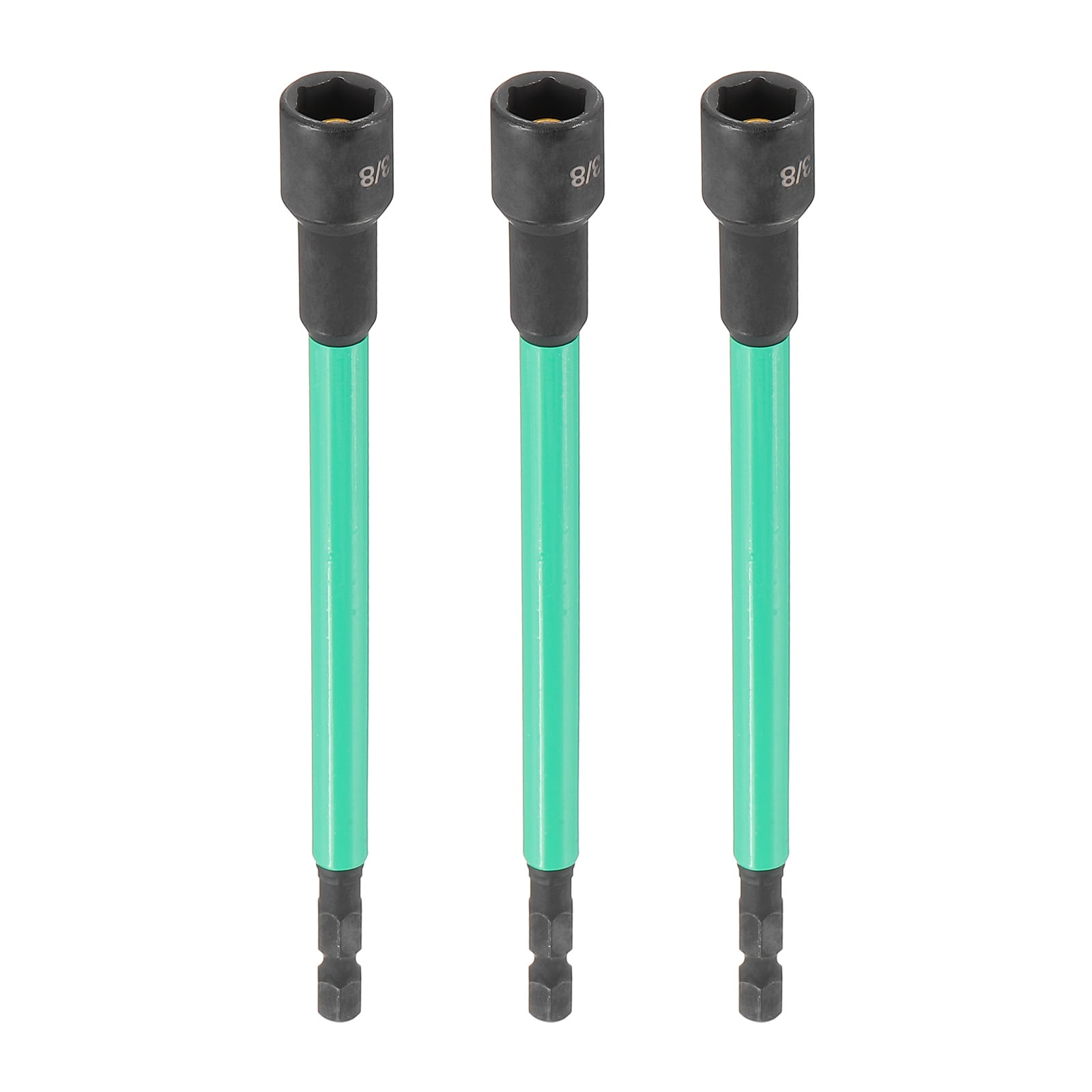 Uxcell 3Pcs Nut Driver Drill Bit 3/8" Socket 1/4" Hex Shank 6" Long ...