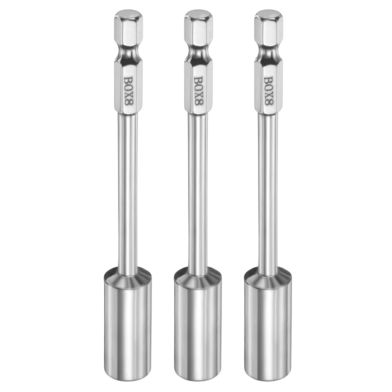 3pcs Nut Driver Drill Bit 8mm Socket 1/4" Hex Shank 3.94" Long Setters ...