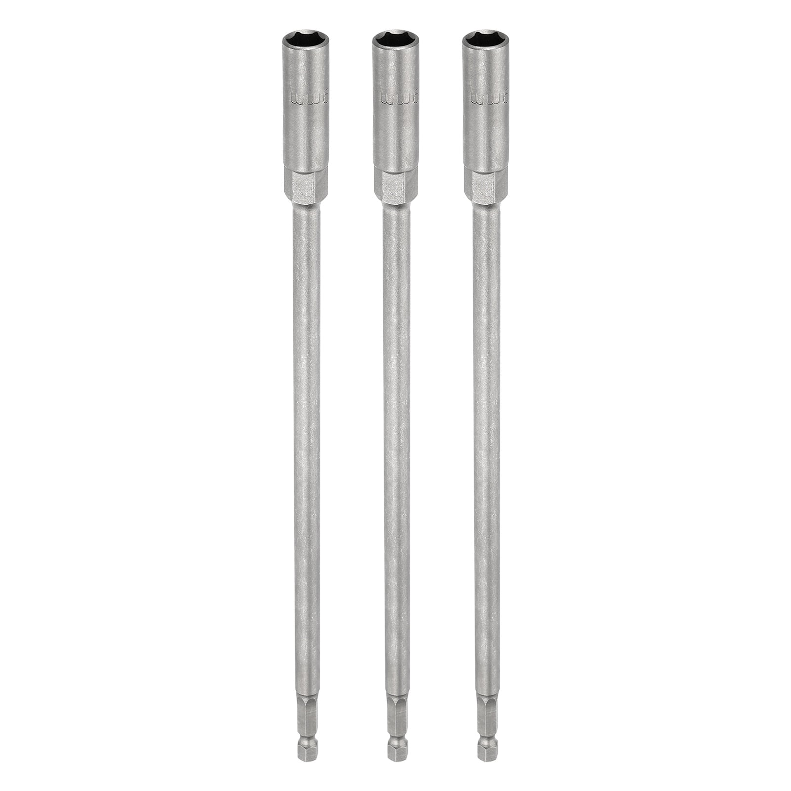 Uxcell 3Pcs Nut Driver Drill Bit 9mm Socket 1/4" Hex Shank 10" Long ...