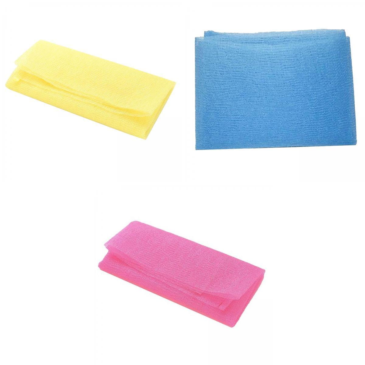 3pcs Nylon Bath Towel Multicolor Exfoliating Nylon Towel Rag Towel Body ...