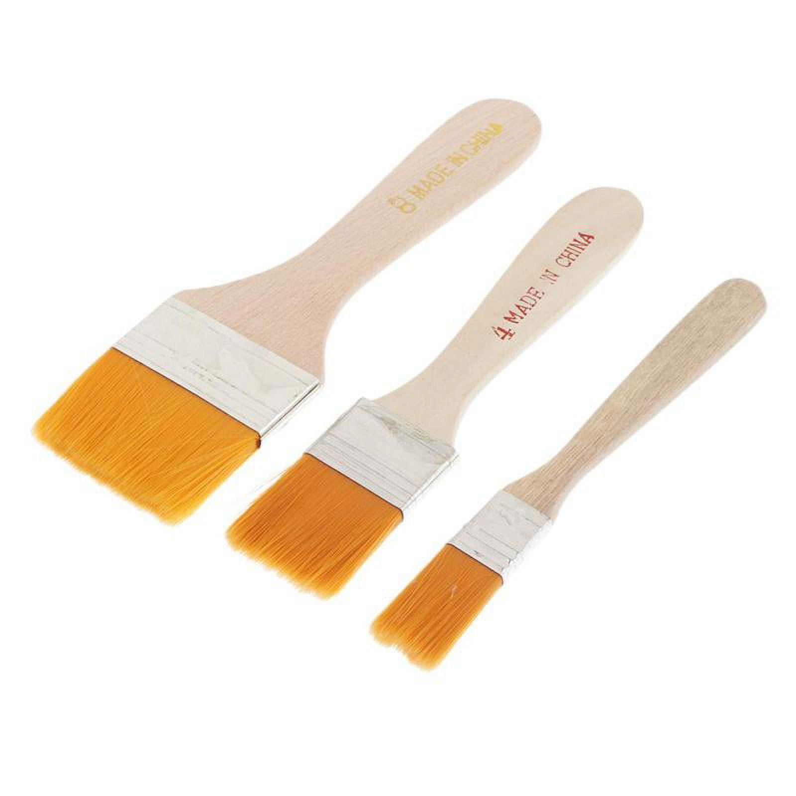 3pcs Nylon Head Paint Brush for Canvas,Varnishes,Acrylic,Oil ...