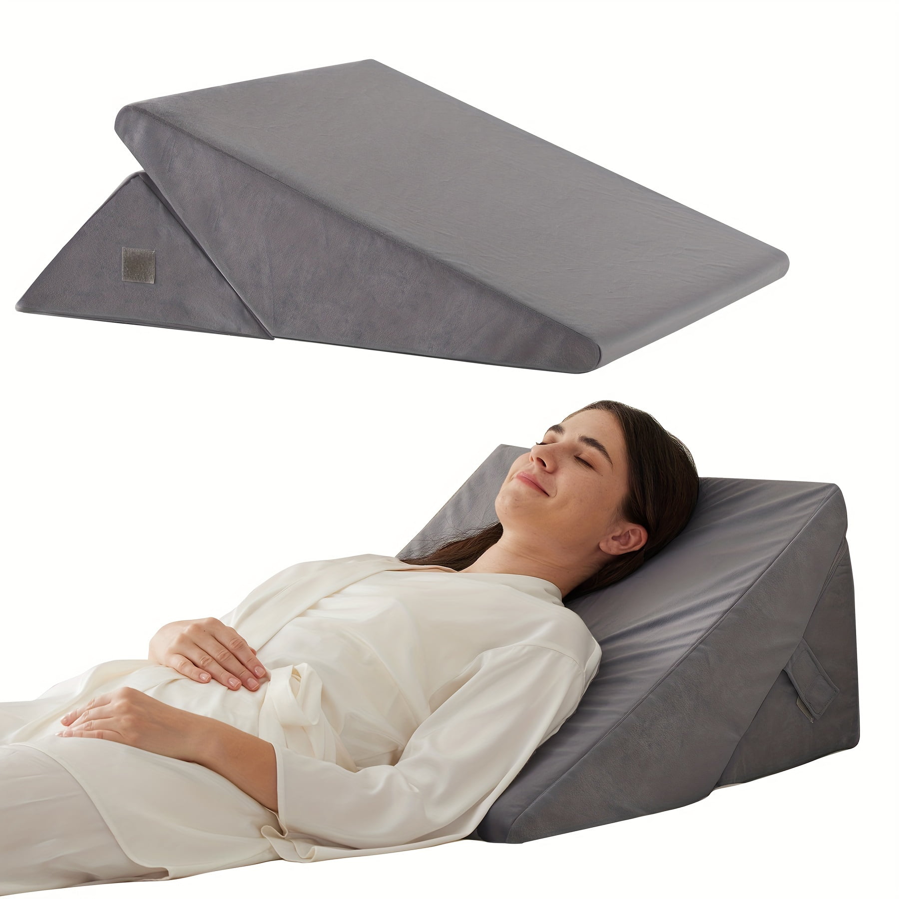 3pcs Orthopedic Bed Wedge Pillow Cover, for Sleep, Adjustable ...