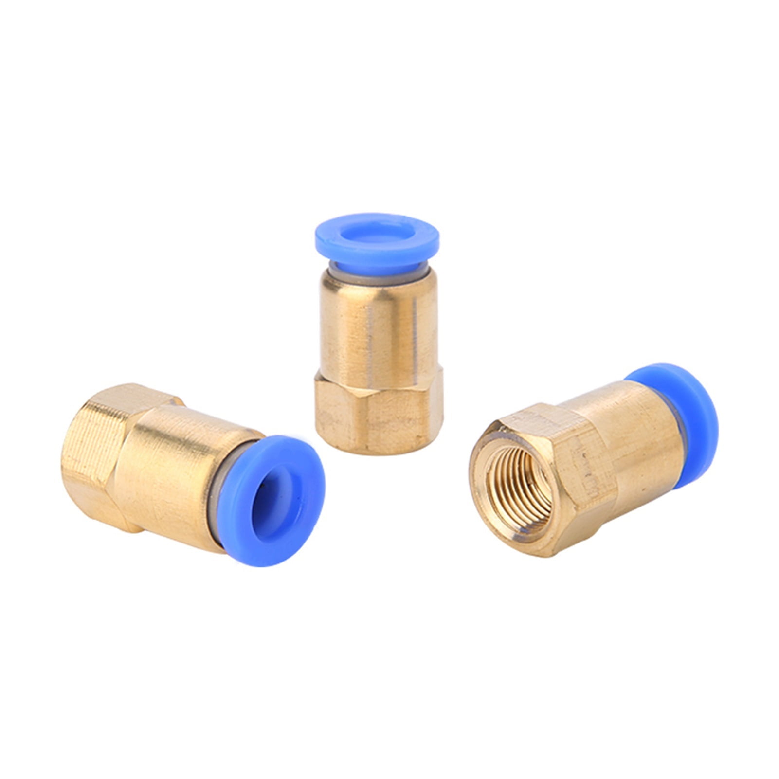 3pcs PCF Series Female Thread Plastic Brass Pneumatic Parts Coupling ...