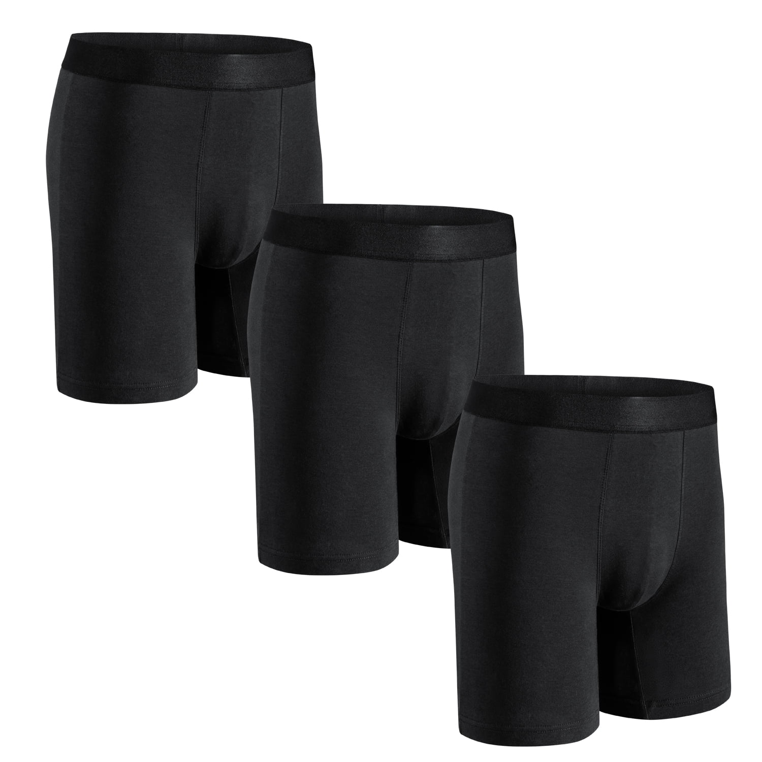 3pcs Pack Mid-Long Boxer Shorts Underwear Cotton Breathable Male ...