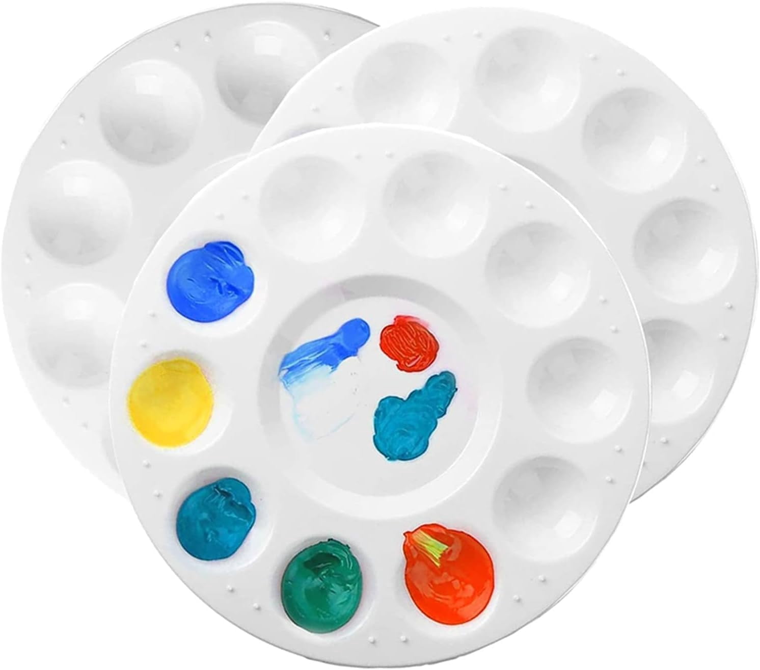3pcs Paint Tray Pallets for Kids Plastic Paint Tray Palettes with 10 ...