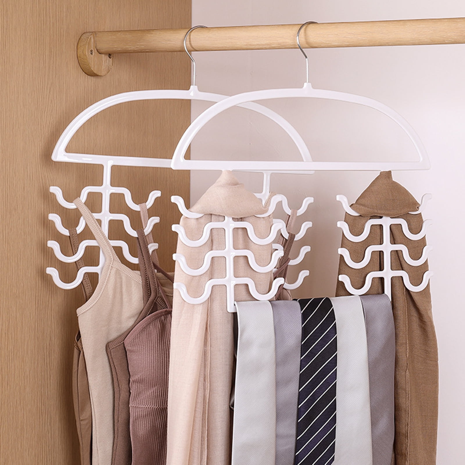 3pcs Pants Hangers Closet Rack - Hanger for Pants Non-Slip Foam Space ...