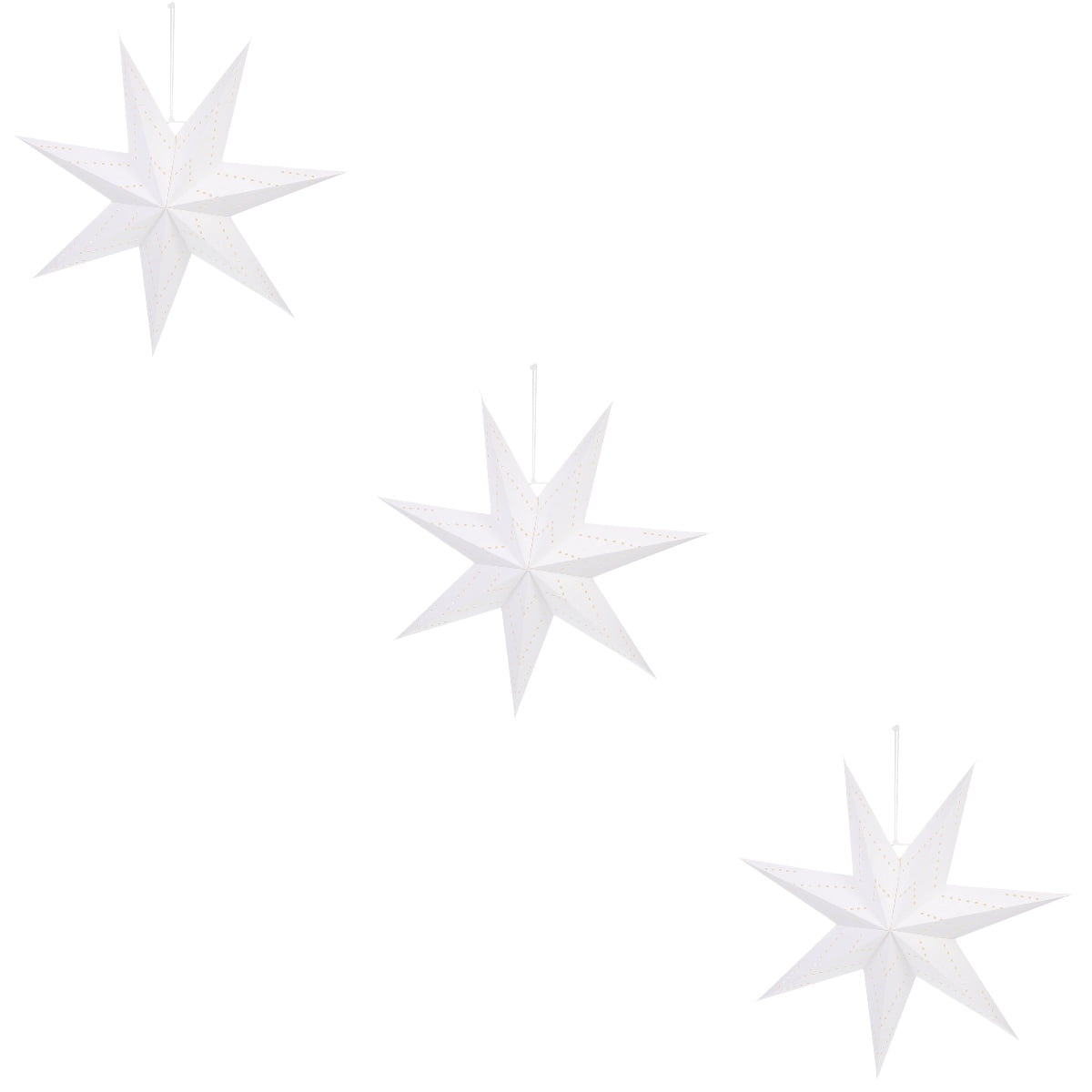 3pcs Paper Star Lantern Lampshade Christmas Hanging Lamp Shade Folding ...