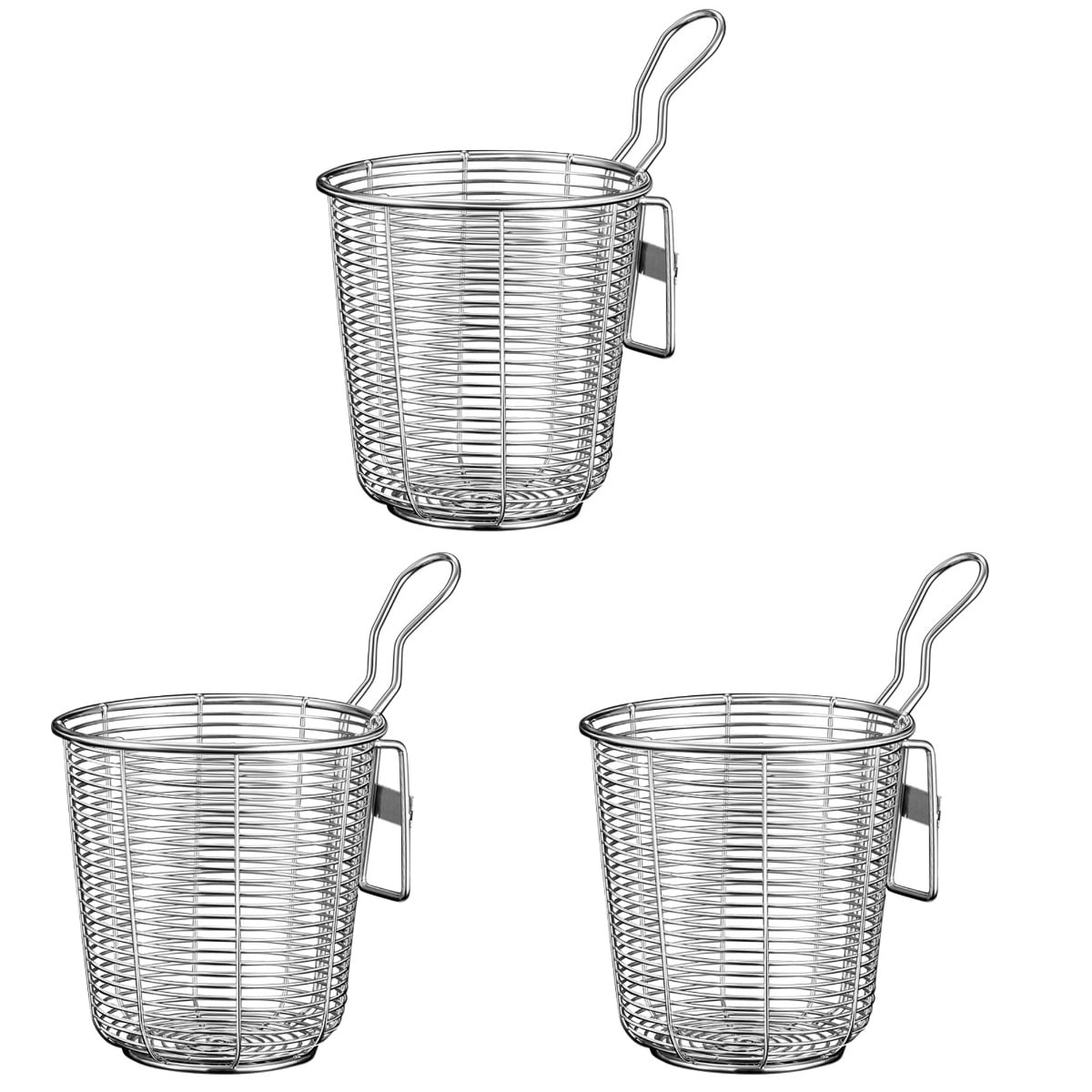 3pcs Pasta Straining Basket Metal Noodle Strainer Colander Noodle ...