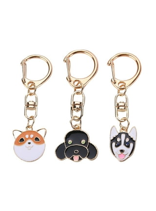 DOWAY Cute Enamel Dog Keychain Keyring Pets Dog Keyrings, 43% OFF