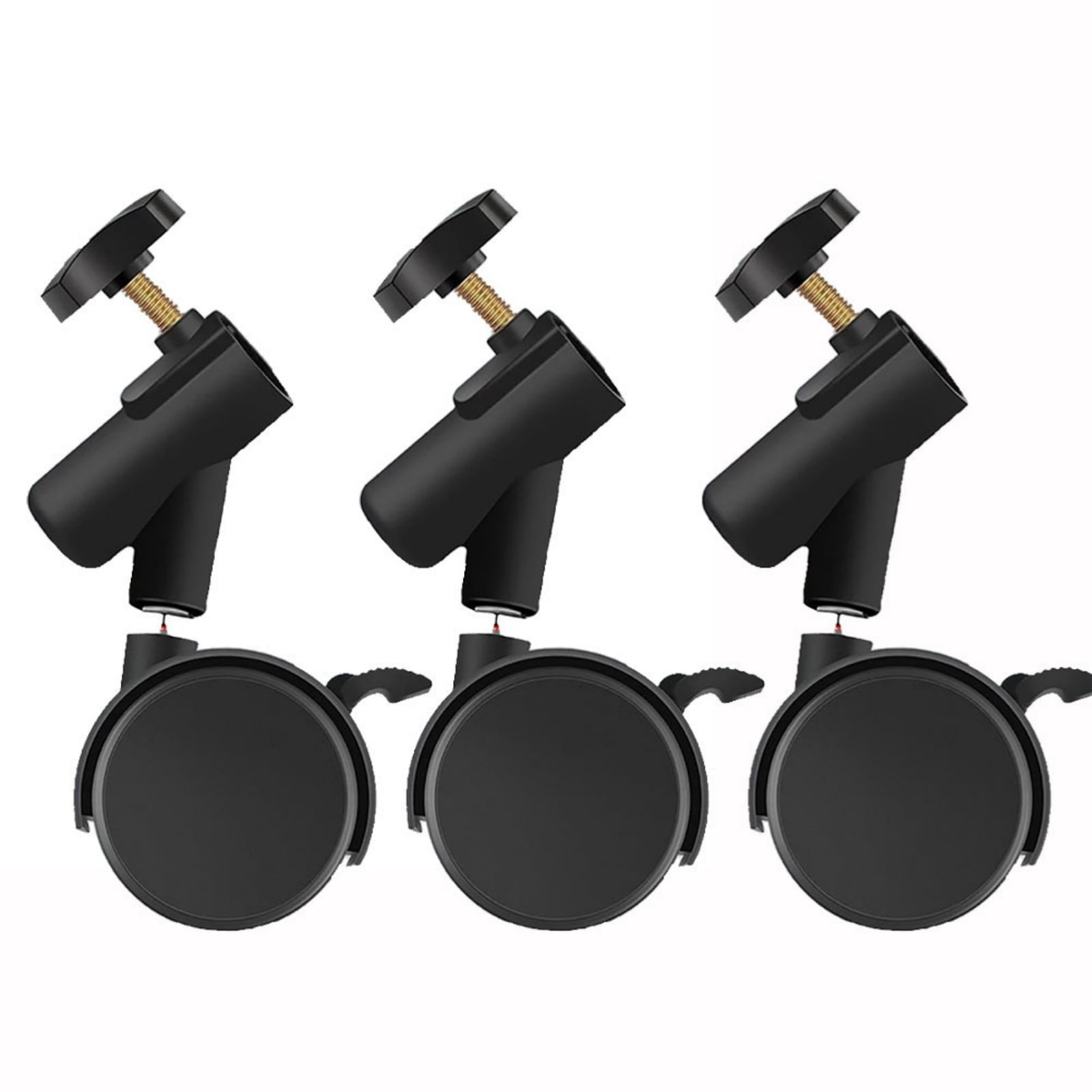 3pcs Photography Light Stand Casters with Brake Function, 360 Degree ...